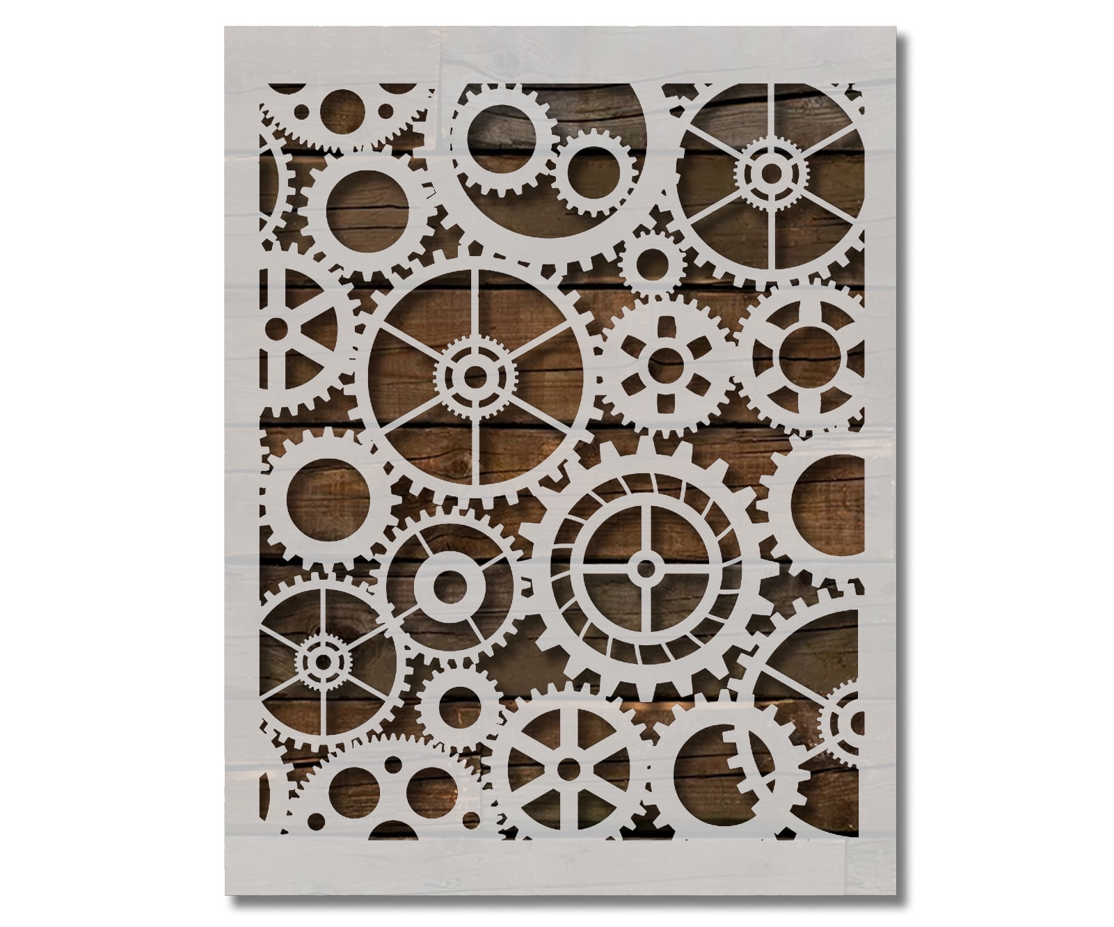 Steampunk Gears Cogs Pattern Stencil Template Reusable 8.5 x 11 Inches ...