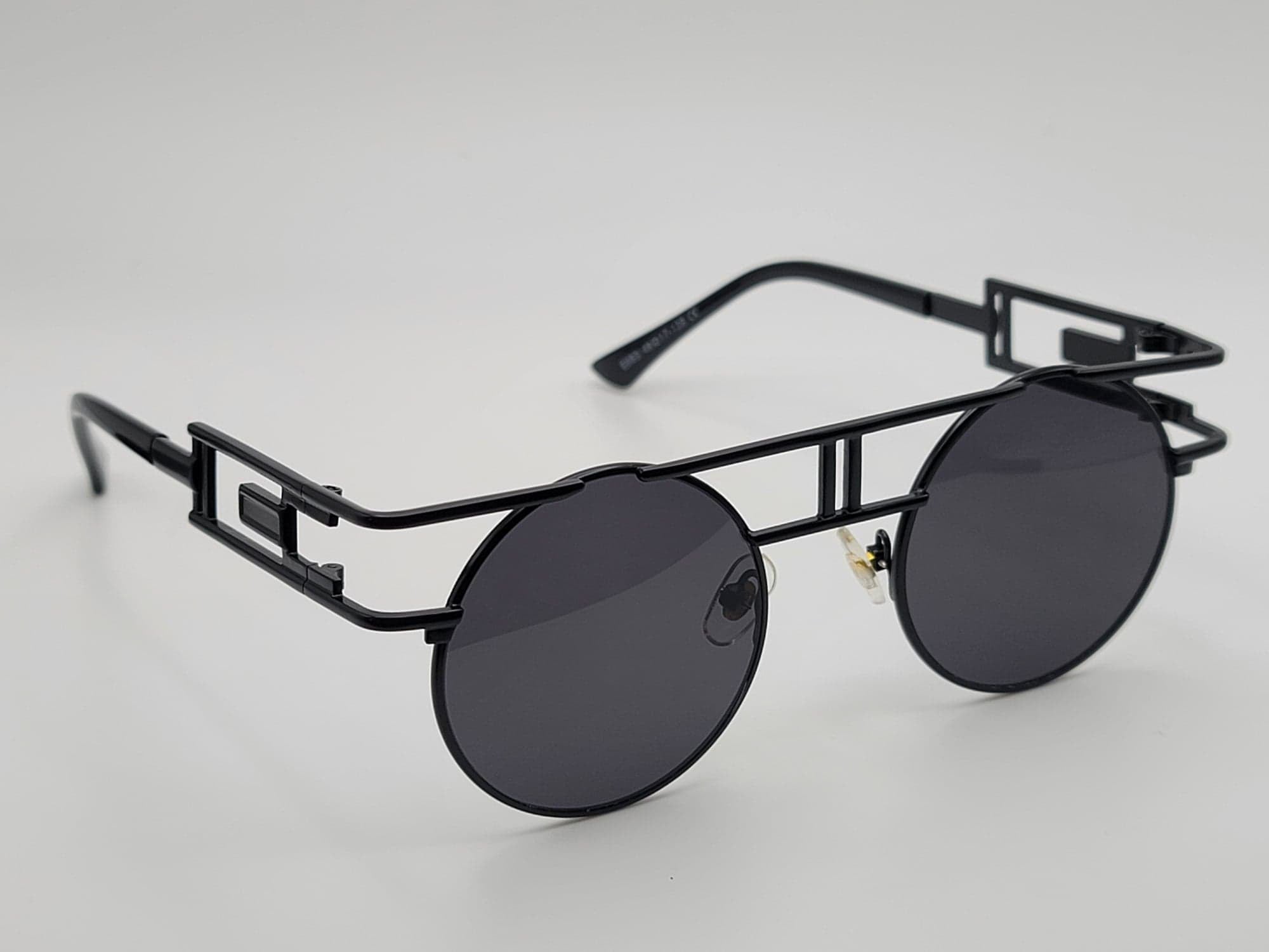 Steampunk Goggles Glasses Round Sunglasses Emo Retro Vintage - Walmart.com