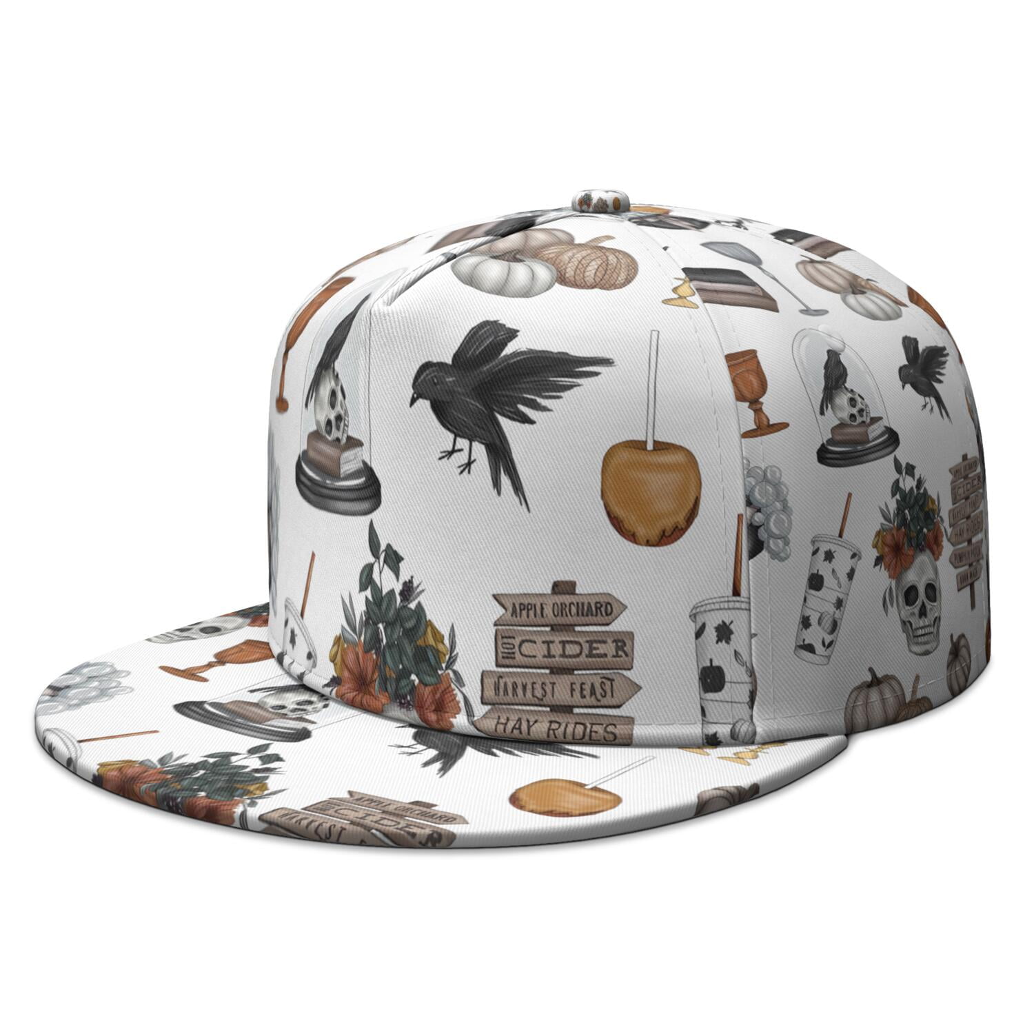 Steampunk Gothic Flat Brim Snapback Cap - Adjustable Urban Style Hat ...