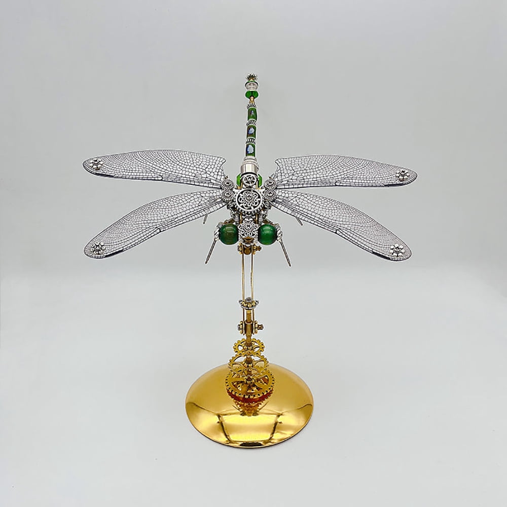 Steampunk Green winged dragonfly metal 3D puzzle model kit for Adult ...