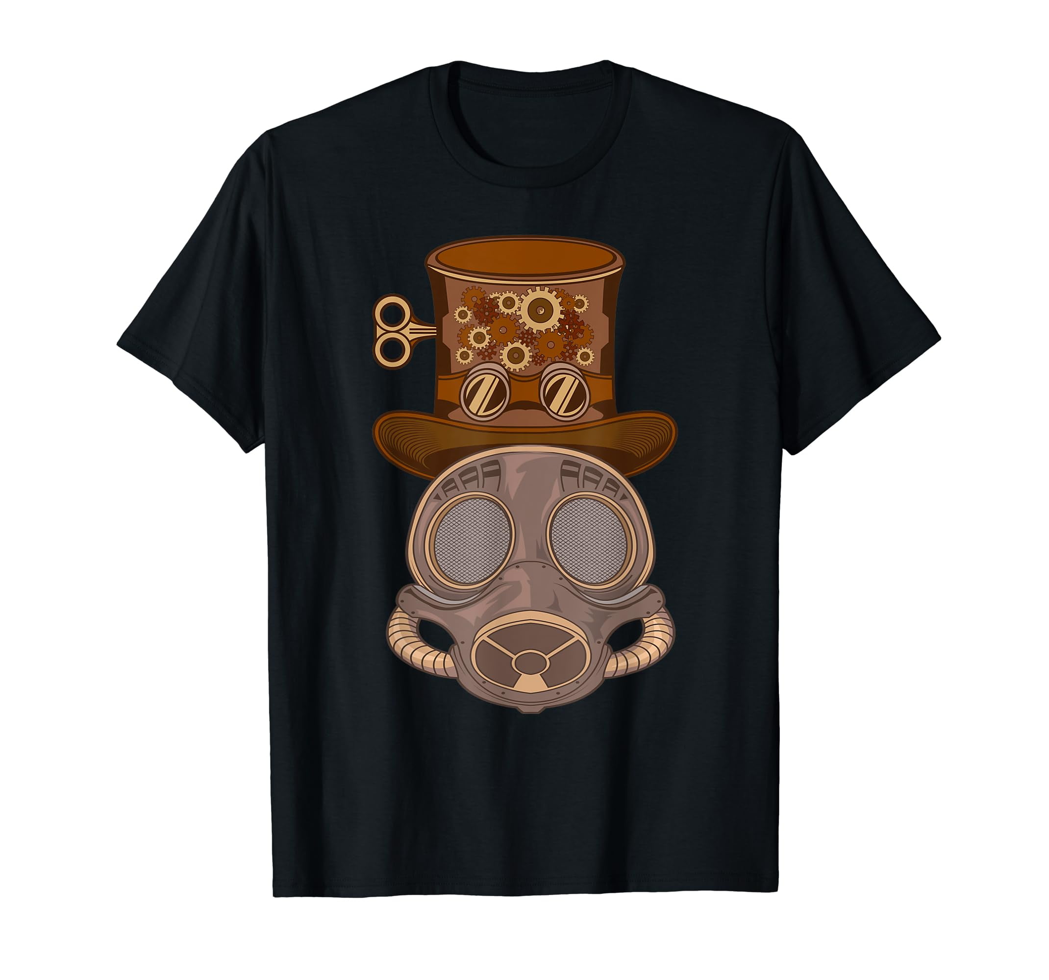 Steampunk Hat Goggles Mechanics Gas Mask Vintage Gift Cotton T-Shirt ...