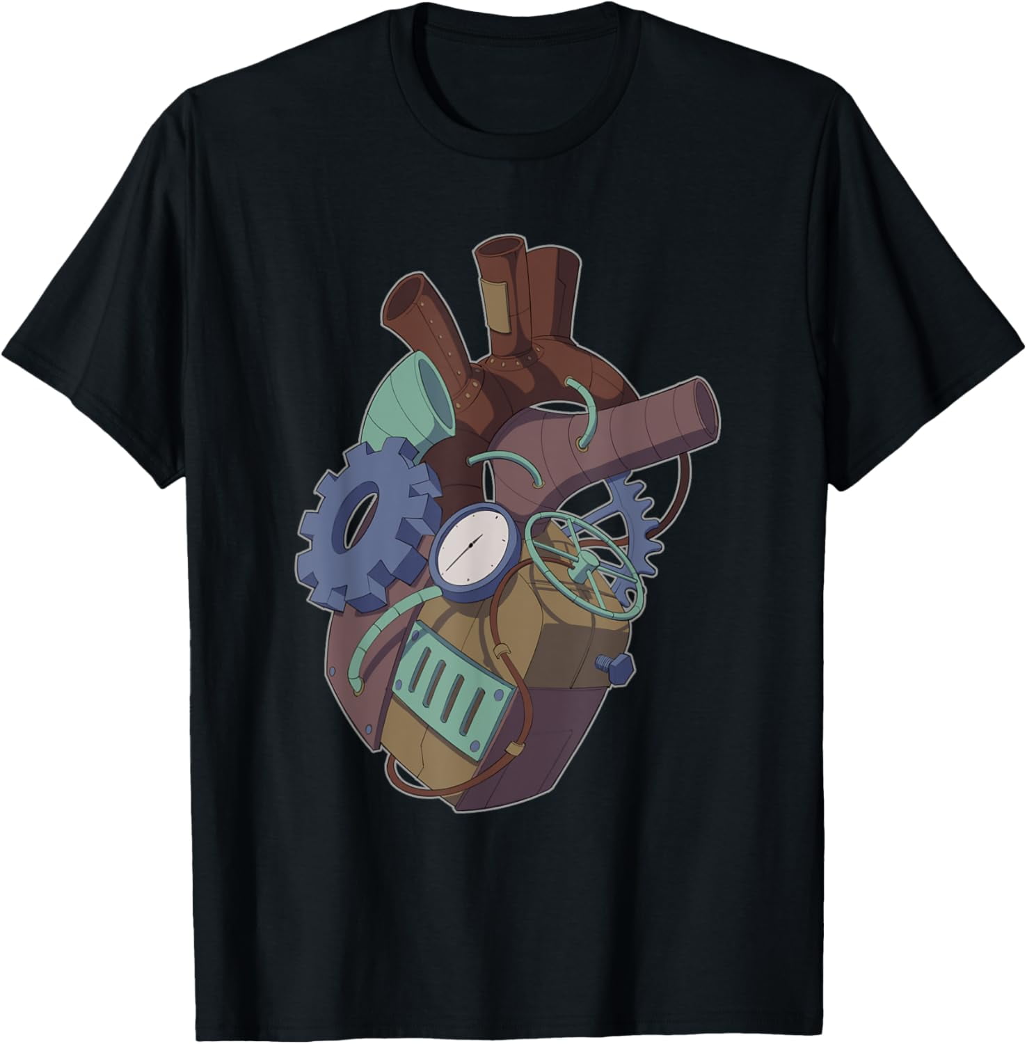 Steampunk Heart Anatomy Mechanical Engineer Cardiologist T-Shirt ...