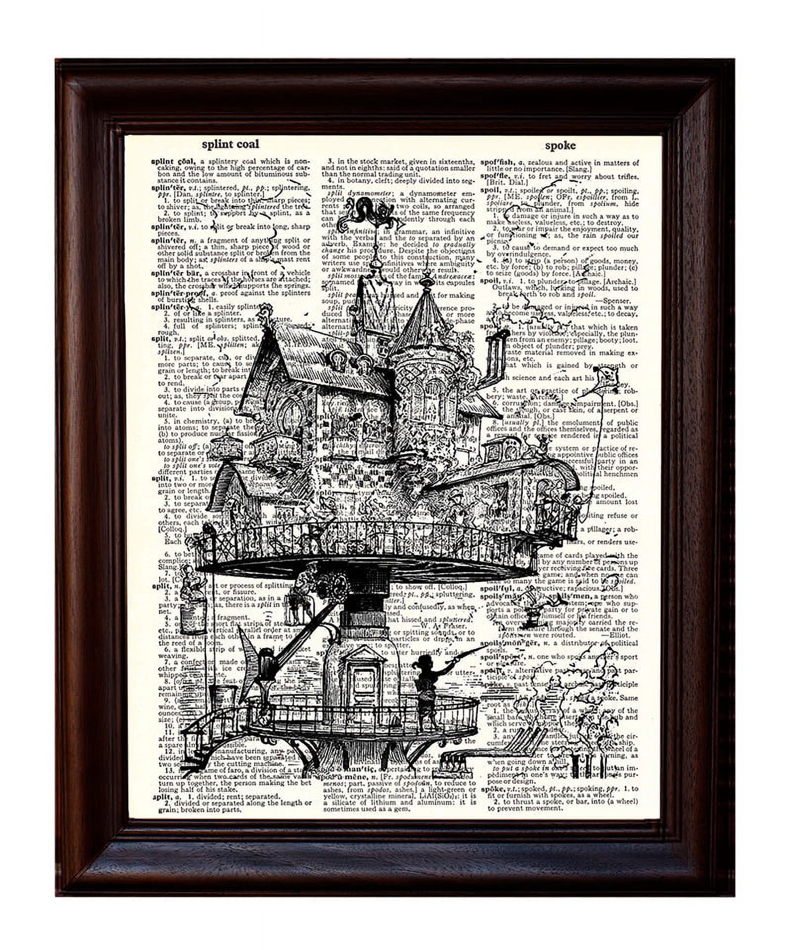 Steampunk House - Dictionary Art Print Printed On Authentic Vintage ...