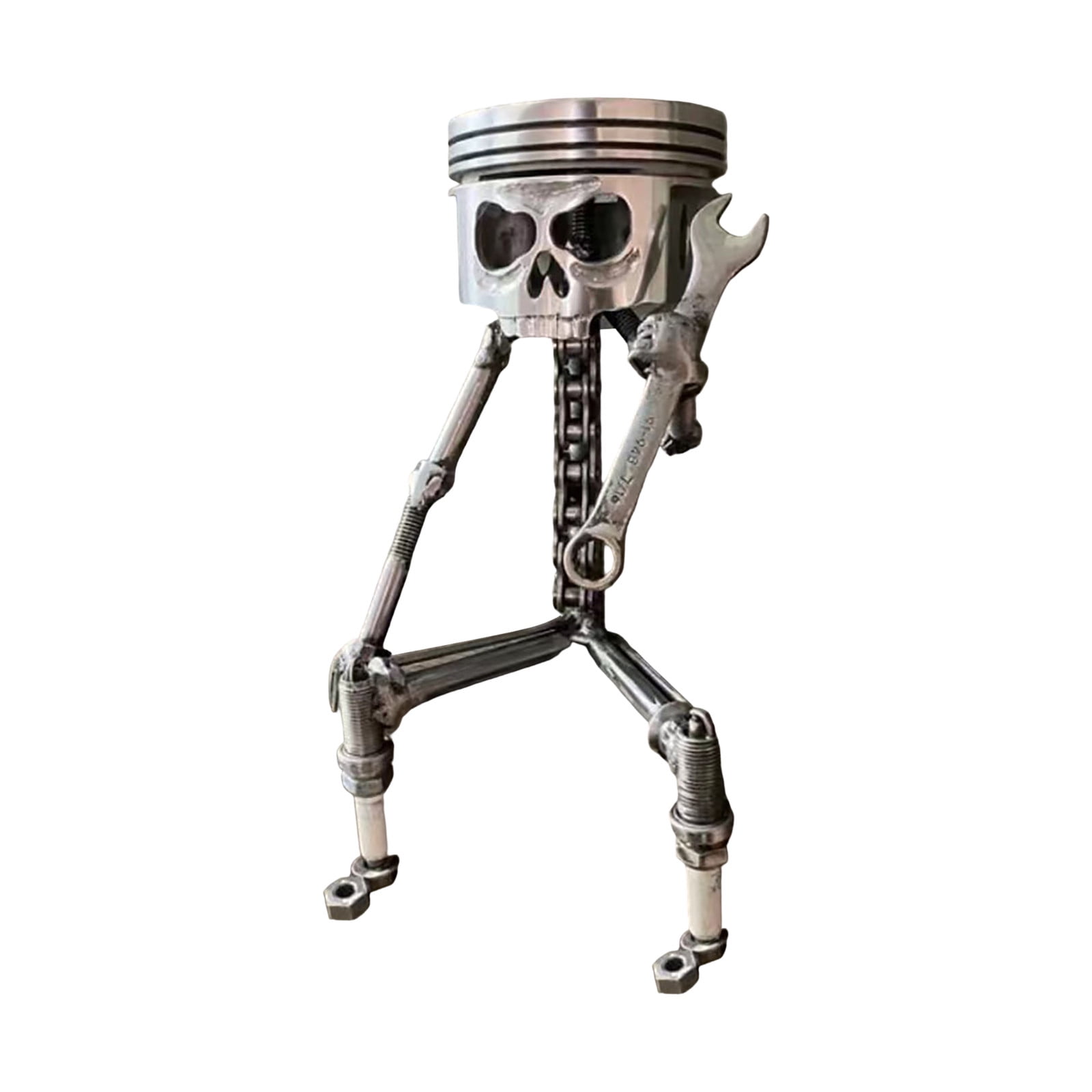 Steampunk Mechanical Gear Piston Skull Sculpture - Handcrafted Resin ...