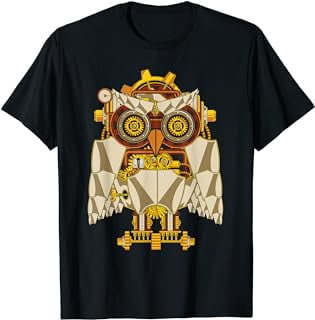 Steampunk Mechanical Owl Gear Cogs T-shirt Clockwork Shirt - Walmart.com