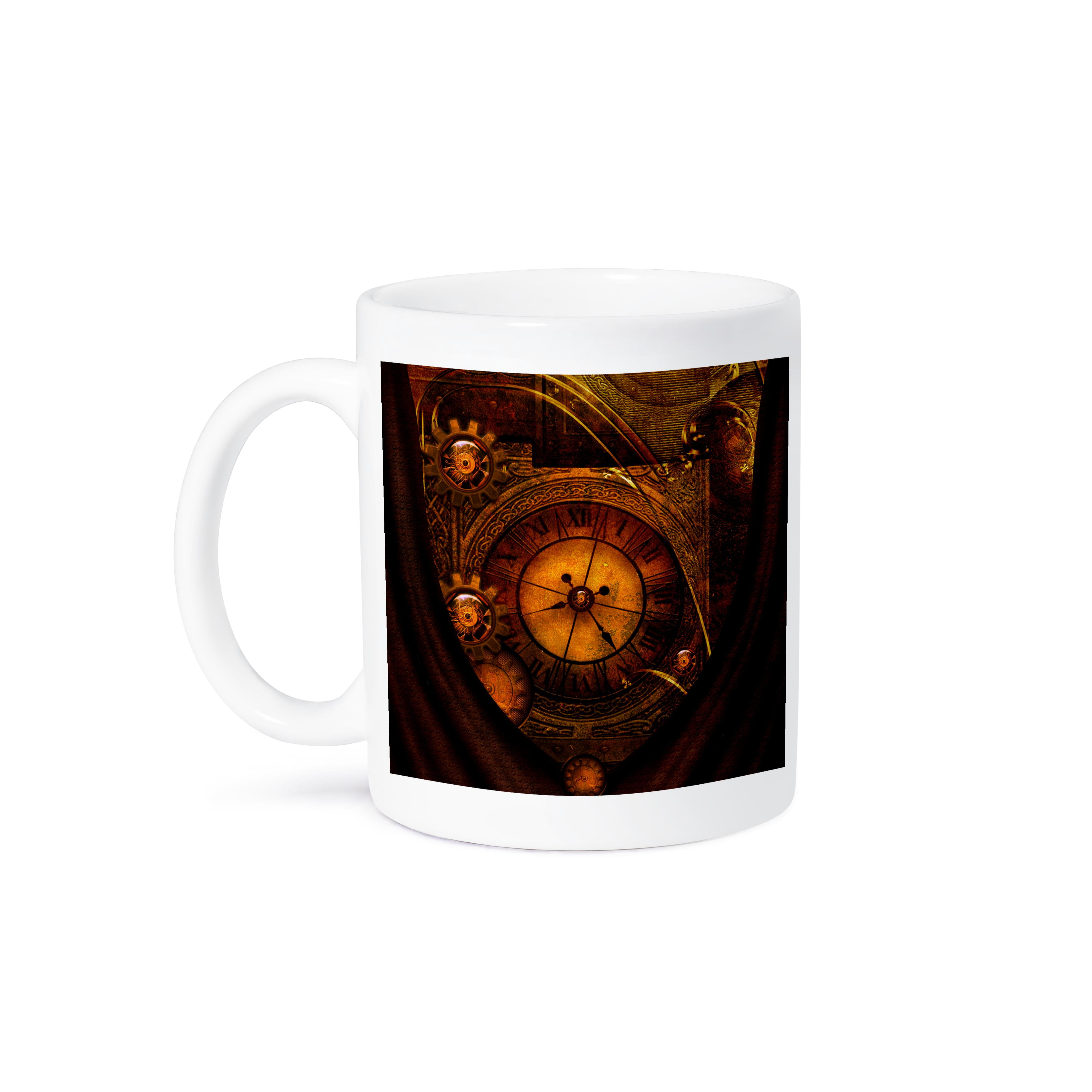 3drose, Steampunk, Noble Design with Gears and Clocks, 15oz Mug ...