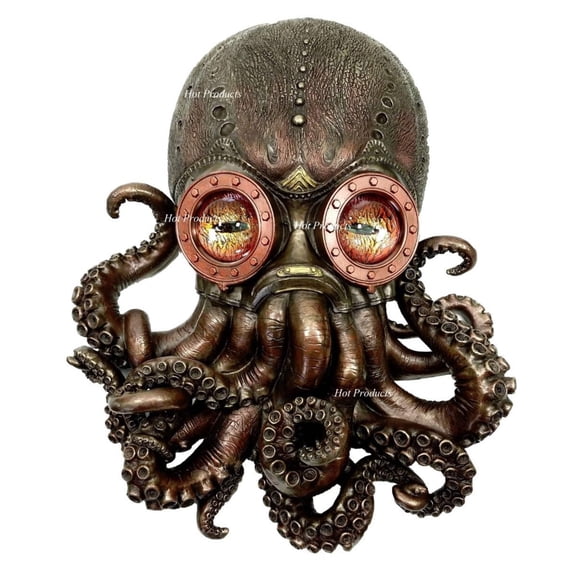 Steampunk Octopus Wall Plaque Sculpture,Bronze - Walmart.com