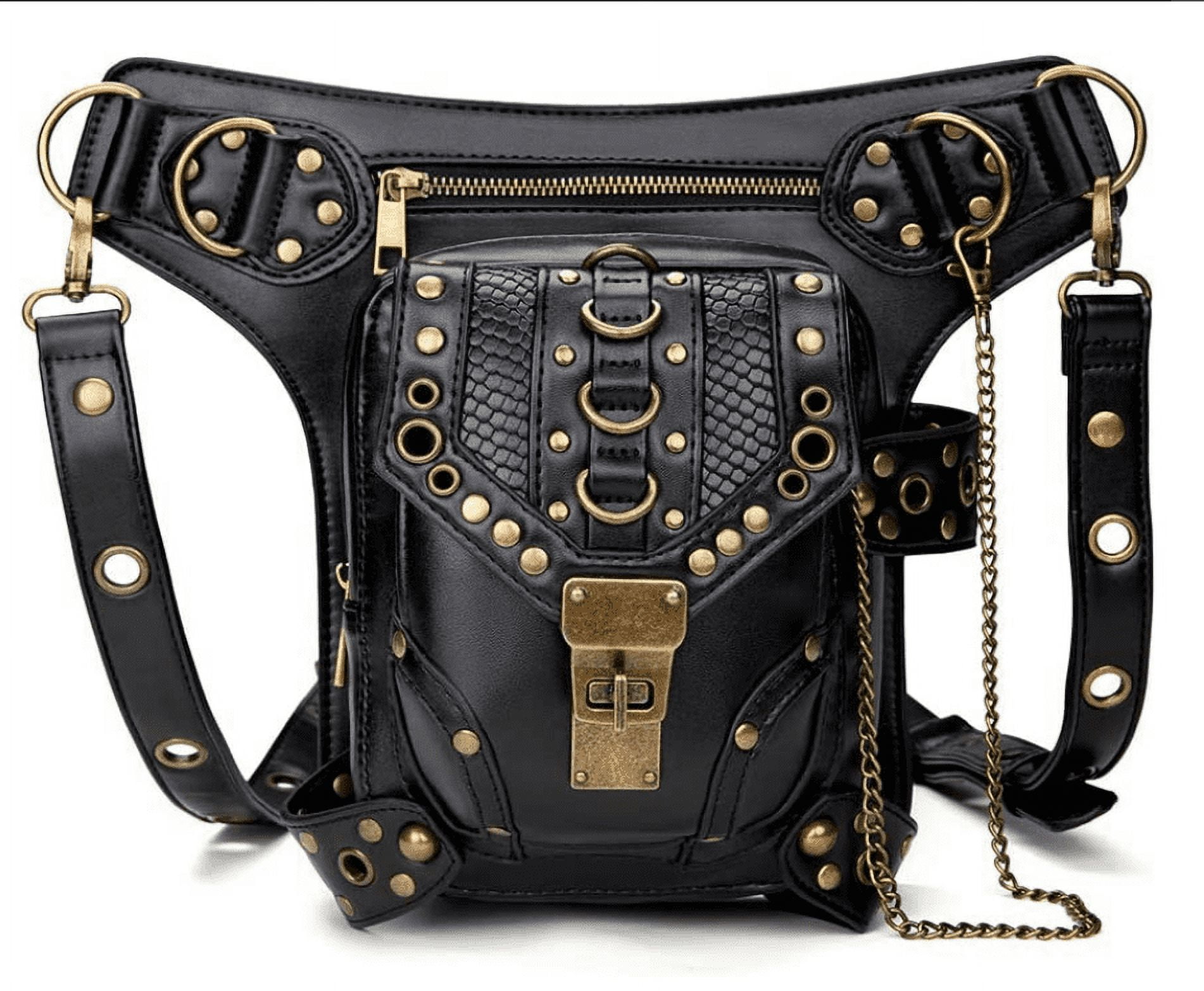 Steampunk Retro Motorcycle Bag Lady Bag Retro Rock Gothic Goth Shoulder ...