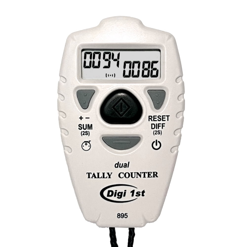 Digi 1st TC-895 Digital Dual Tally Counter, Electronic Up Down Clicker ...