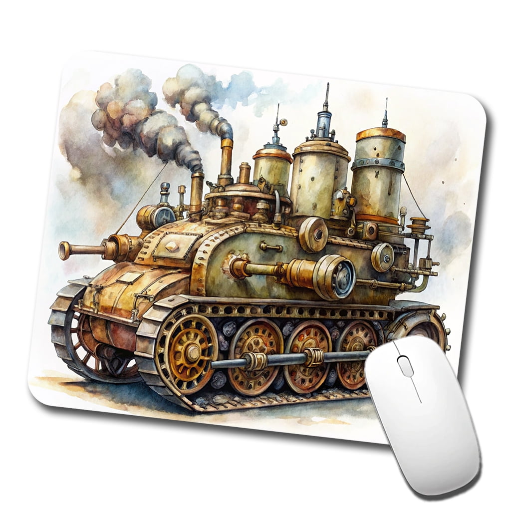 Steampunk Steam Engine Tank Fantasy Sci-fi Mouse Pad Low Profile Gaming ...