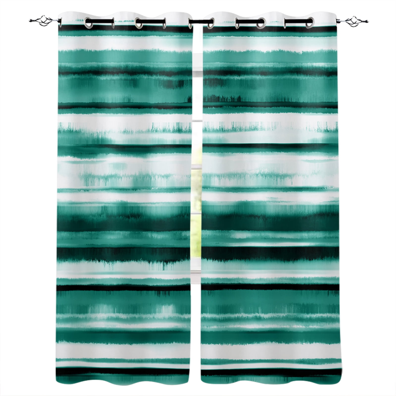 Steampunk Style Clock Retro Curtain Panel for Retro Game Curtain Living ...