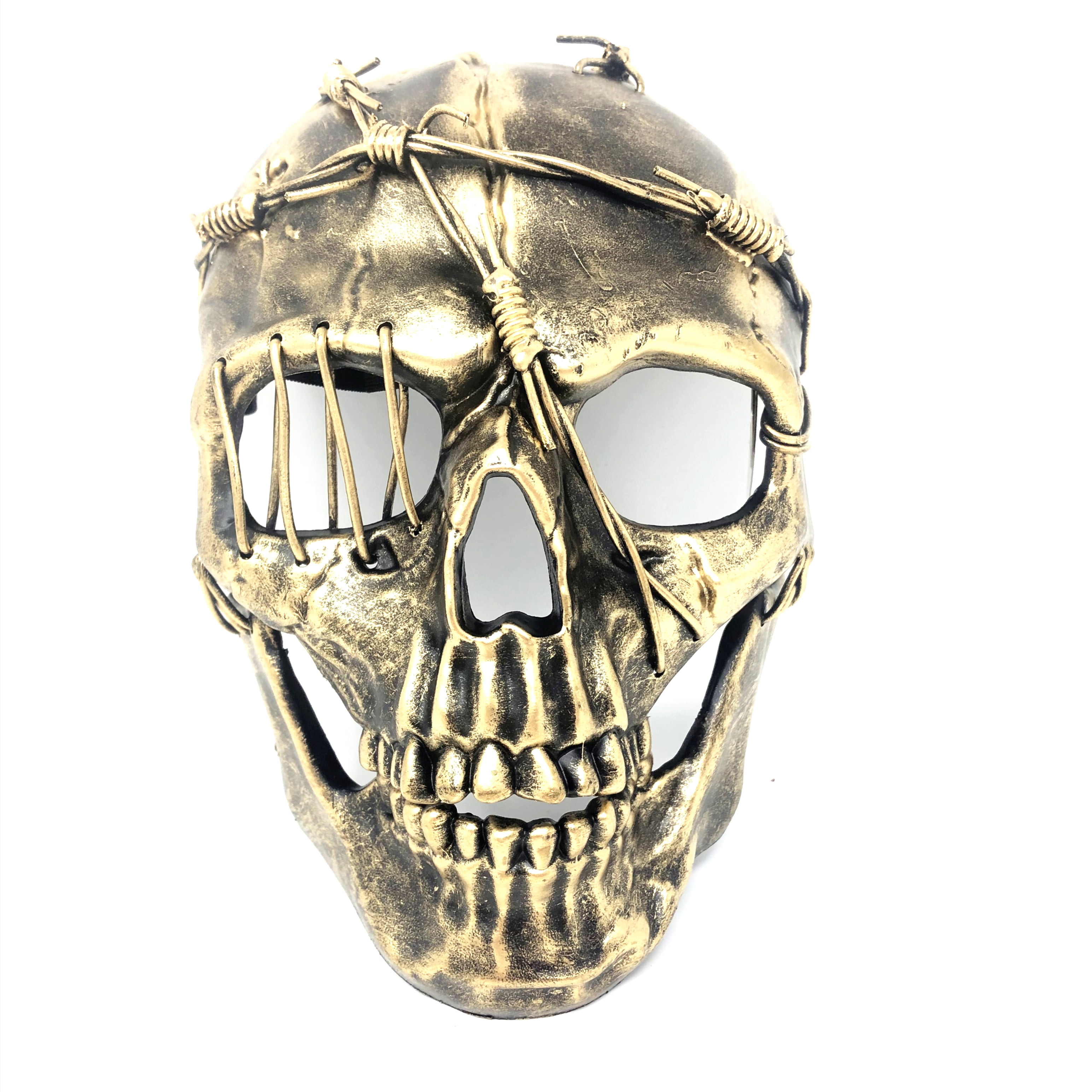 Steampunk Style Metallic Scary Horror Skeleton Skull Masquerade Mask ...