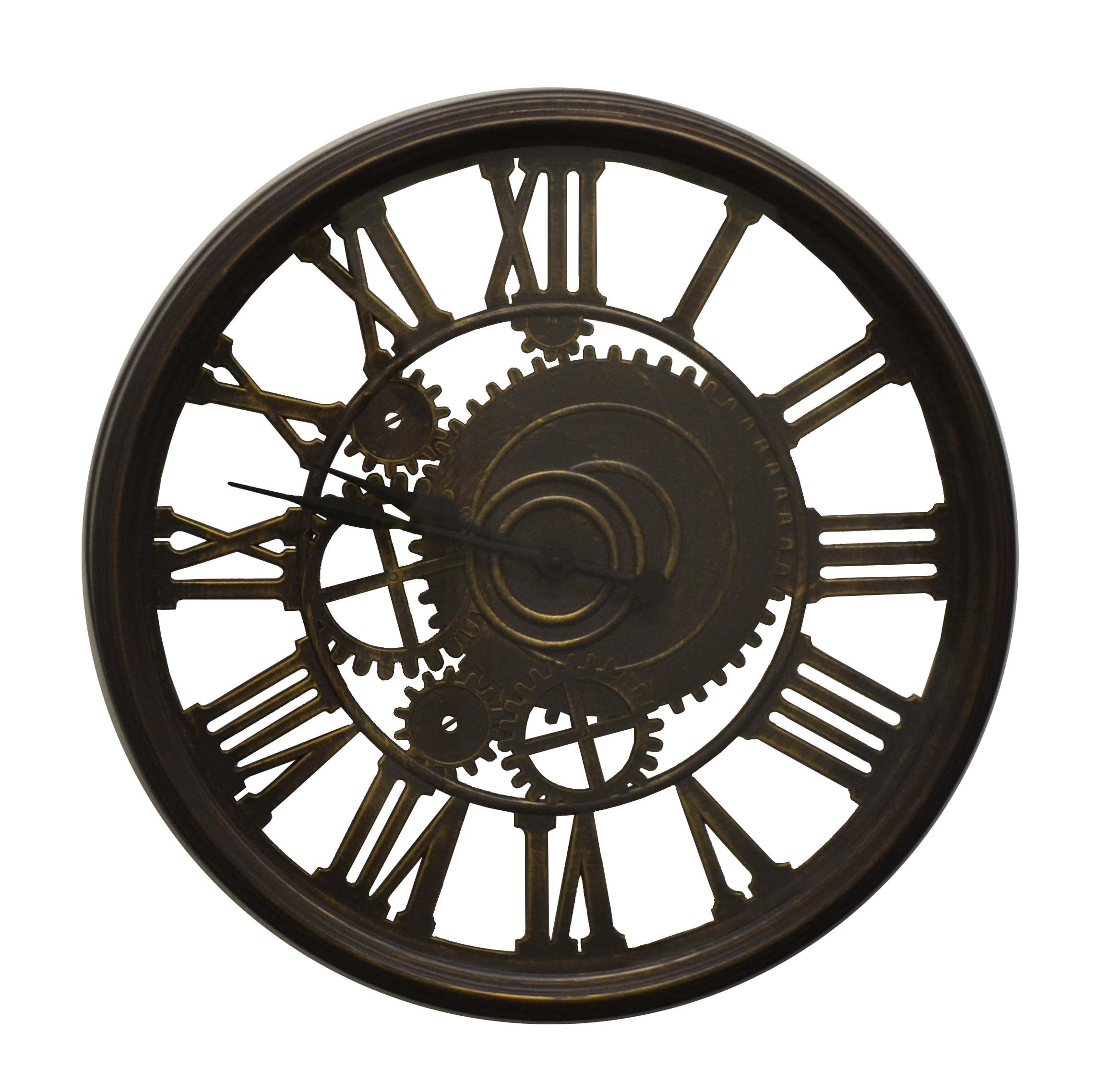Steampunk Style Skeleton Wall Clock with Roman Numerals - Walmart.com