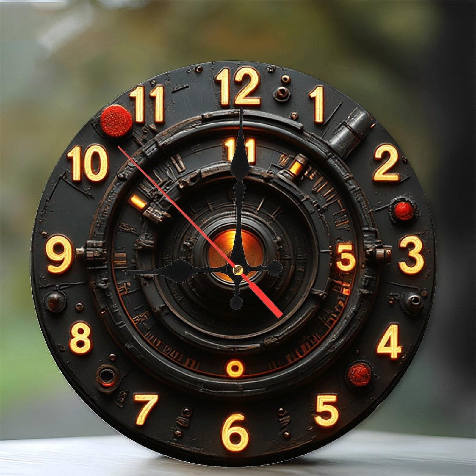 Steampunk Style Wall Clock Retro Design Home Decor 10-Inch Silent ...