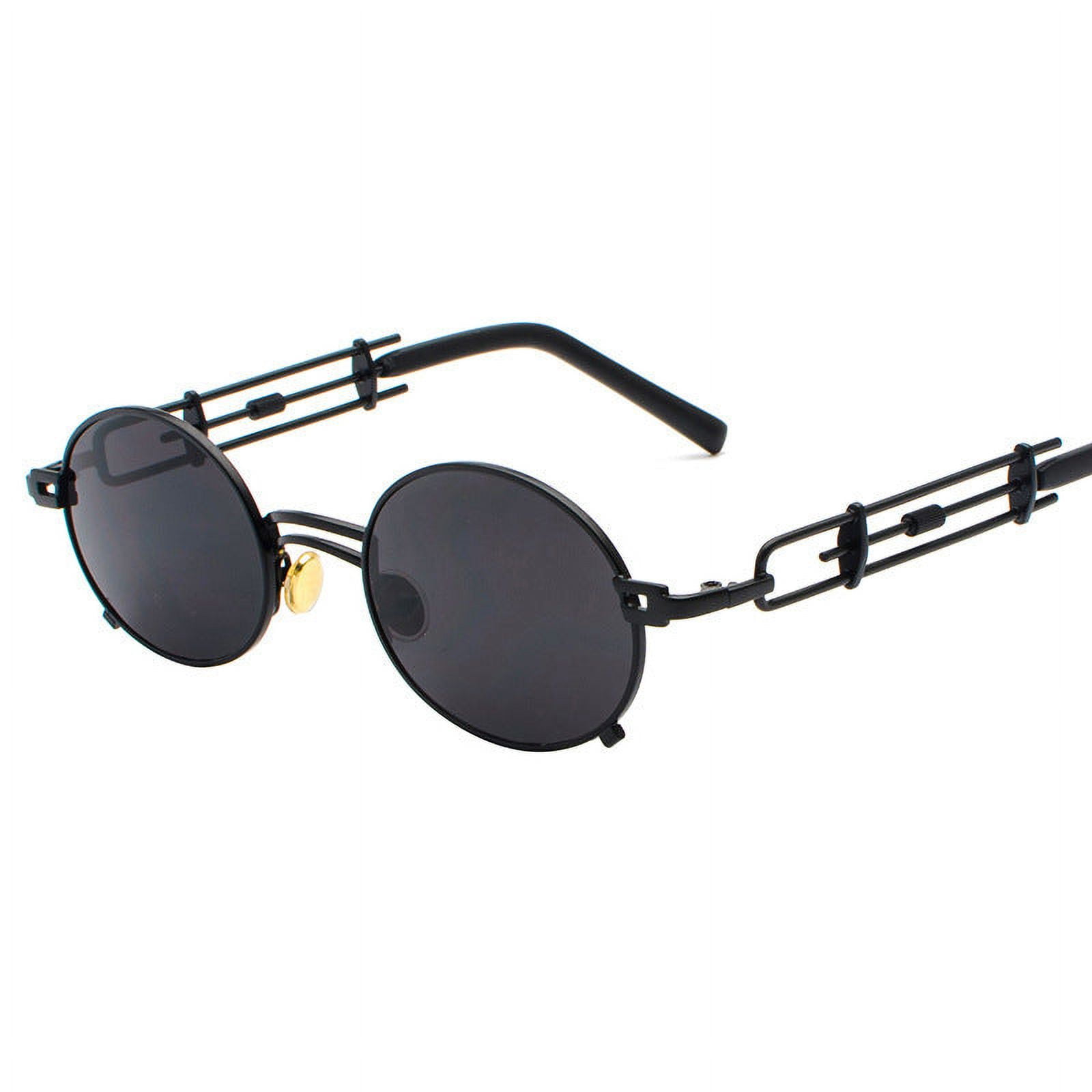Steampunk Sunglasses for Men and Women, Metal Frame and HD PC Lenses ...