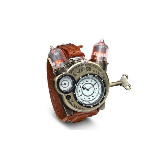 ThinkGeek Steampunk Tesla Analog Watch with Metallic Findings and ...