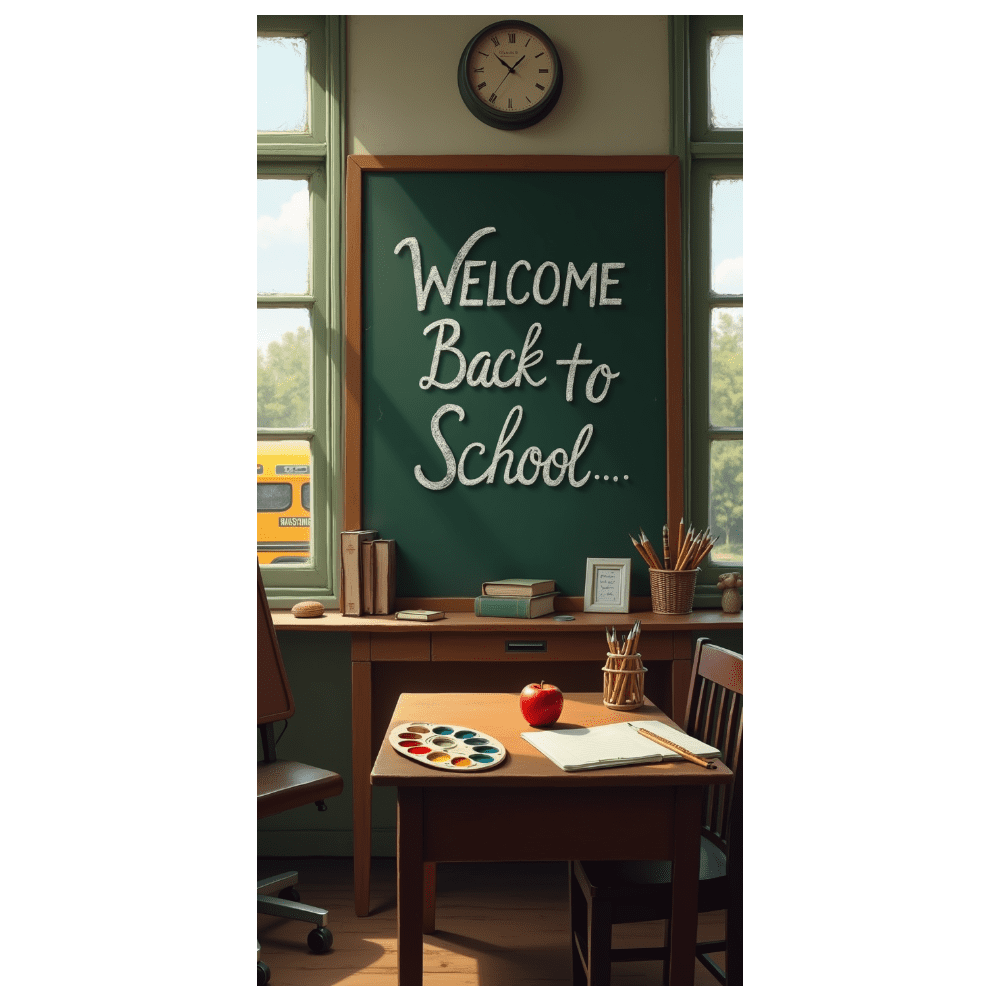 Steampunk Themed Welcome Back to School Banner Backdrop Background ...