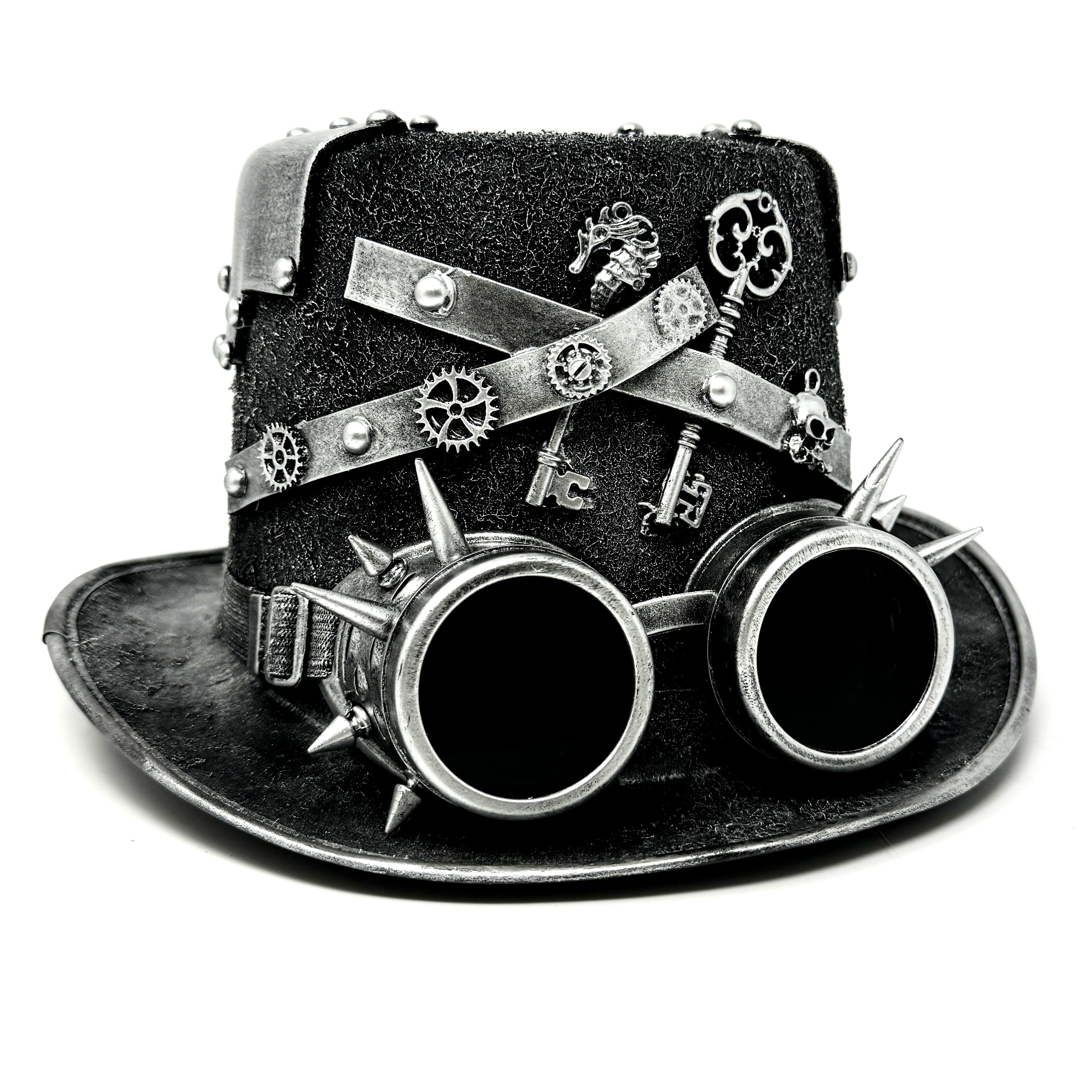 Steampunk Top Hat Mad Scientist Time Traveler Feather Halloween Costume ...