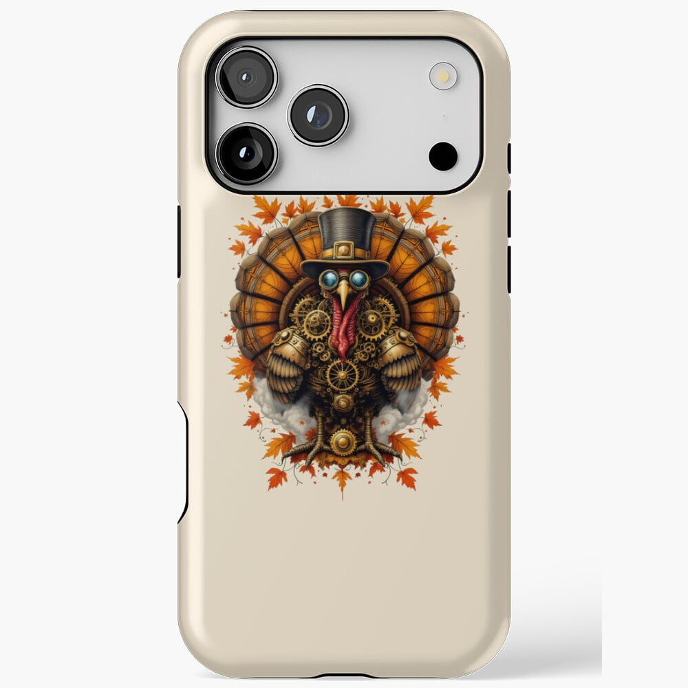 Steampunk Turkey Vintage Mechanical Holiday Case for iPhone 11 12 13 14 ...