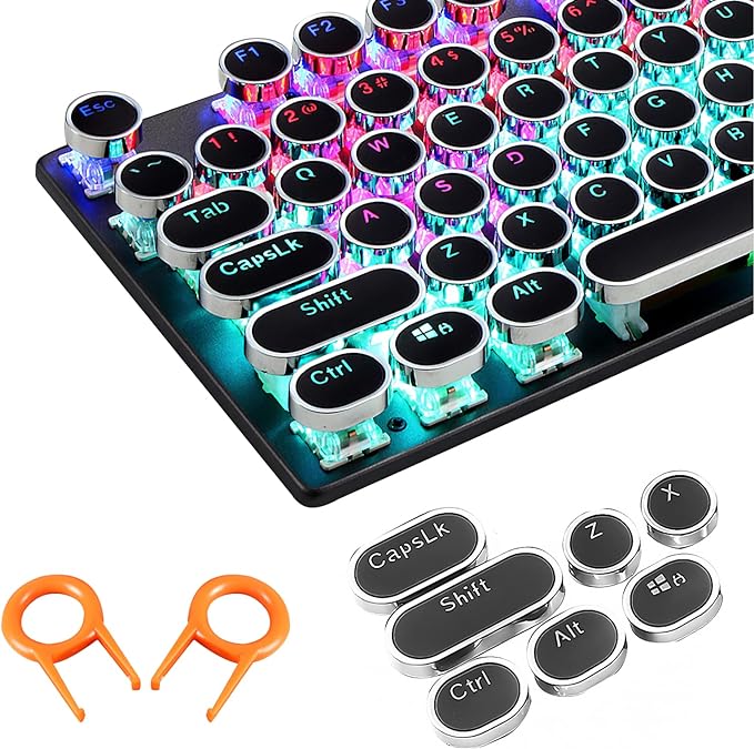 Steampunk Typewriter Keycaps Pudding Keycap Set Typewriter Caps for ...