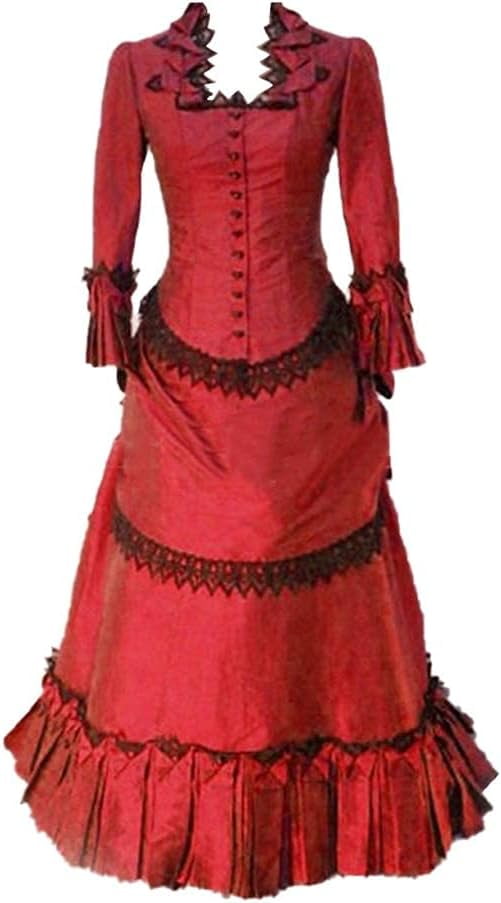 Steampunk Victorian Gothic Bustle Dress Gown Costume Edwardian Evening ...