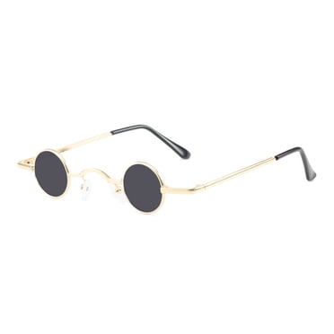 Round Sunglasses - Small (43mm) Silver Frame / Yellow Lens - Walmart.com