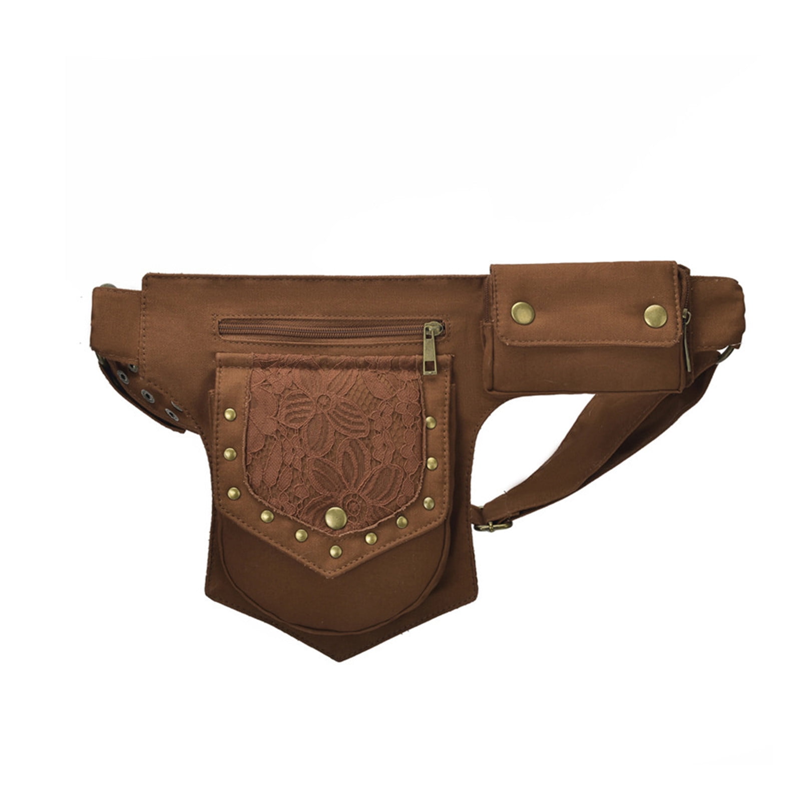 Steampunk Women's PU Leather Waist Bag - Vintage Retro Crossbody Bag ...