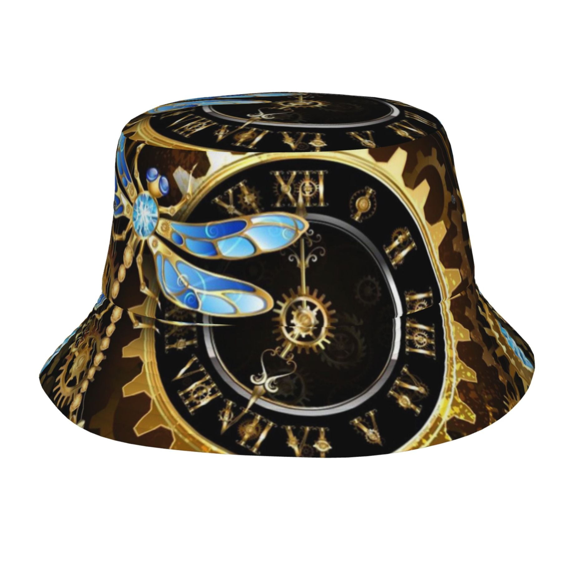 Steampunk clocks Butterfly Bucket Hat for Men Women Fisherman Outdoor ...