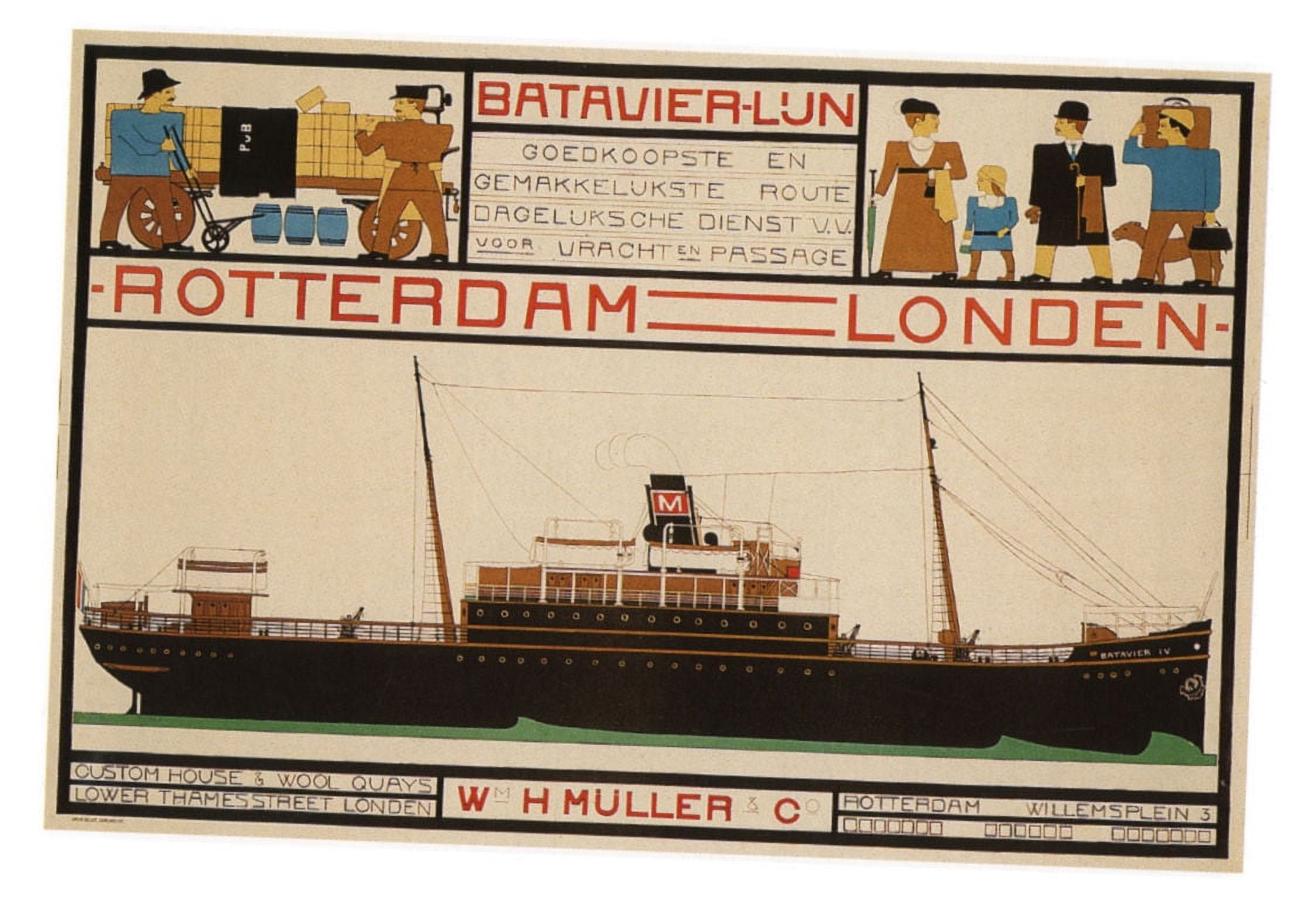 Steamship Advertising poster 12x16 Print on Metal Sign 12in x 16in ...