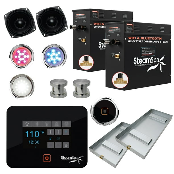 Steamspa Bkt1500-A Black Series Wifi And Bluetooth 15Kw Quickstart ...