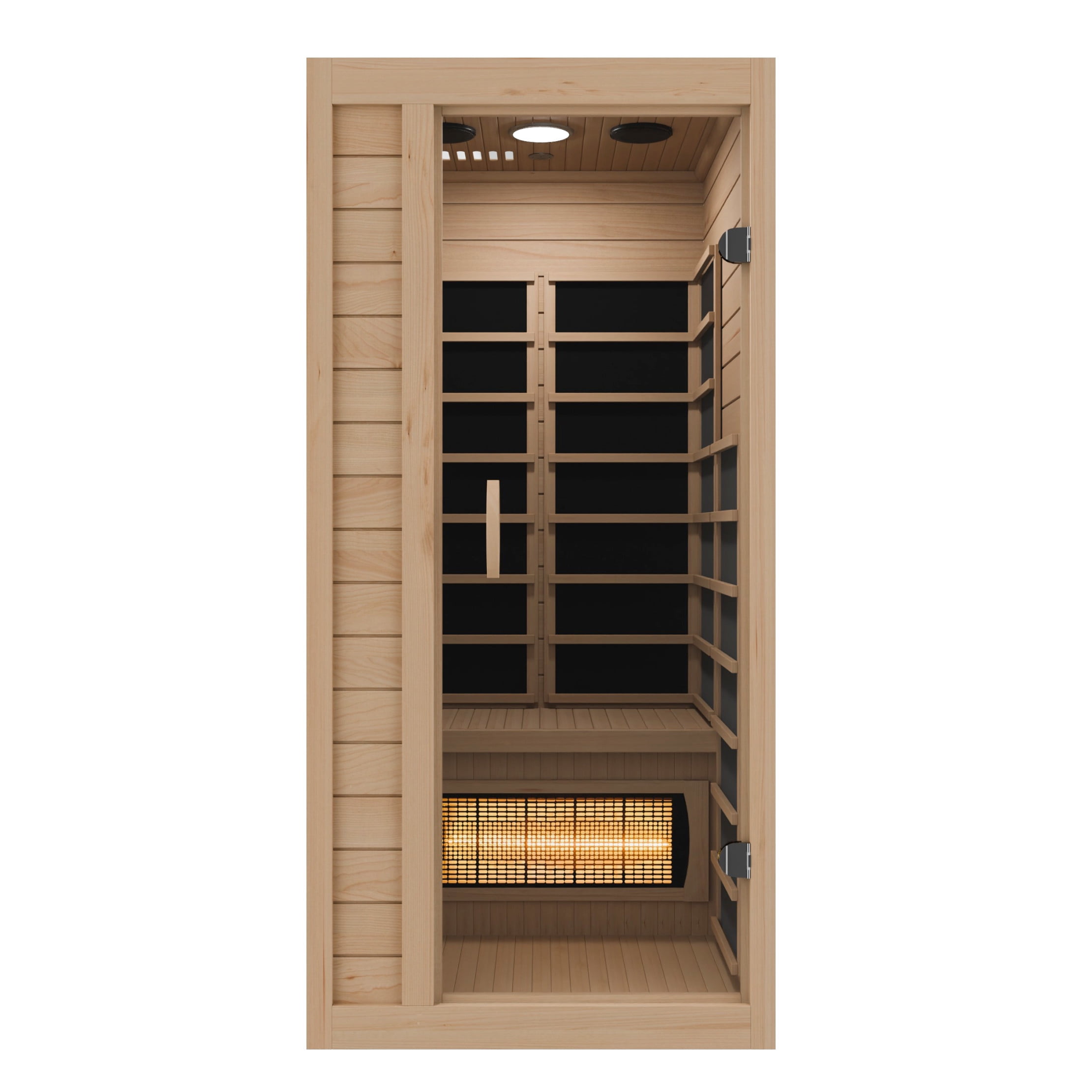 Lucia 1- Person Indoor Hemlock Wooden Carbon FAR Infrared Home Sauna ...