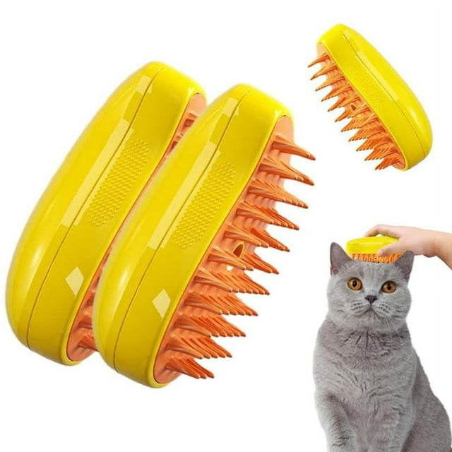 Steamy Cat Brush, Upgraded 4 in 1 Multifunctional Cat Steamer Brush ...