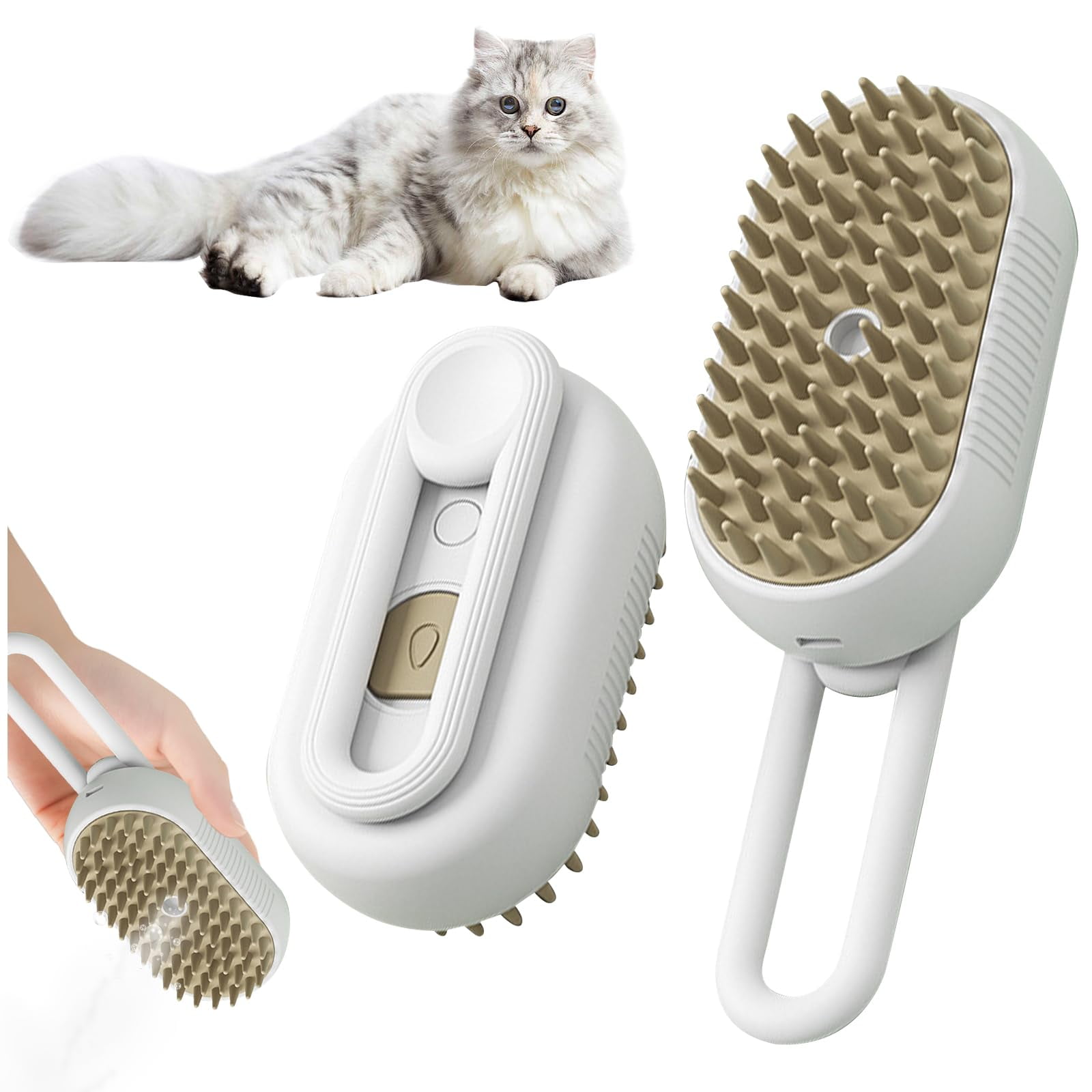 Steamy Cat brush,Steamy Brush Pro,Upgraded Steamy Cat Brush - 3 in1 Cat ...