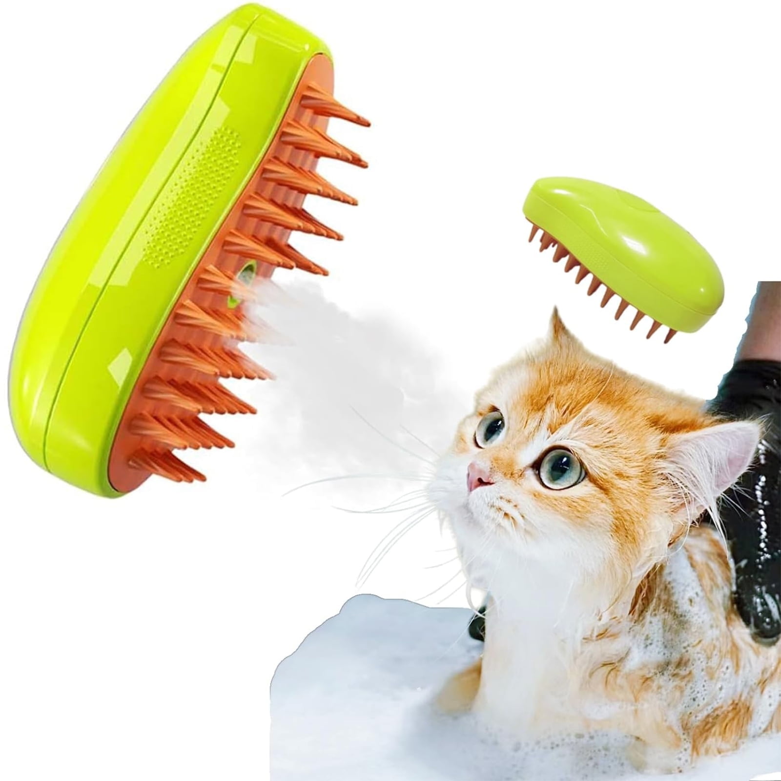 Steamy Pet Brush Cat Steam Brush with Release Button 3 In 1 Cat ...