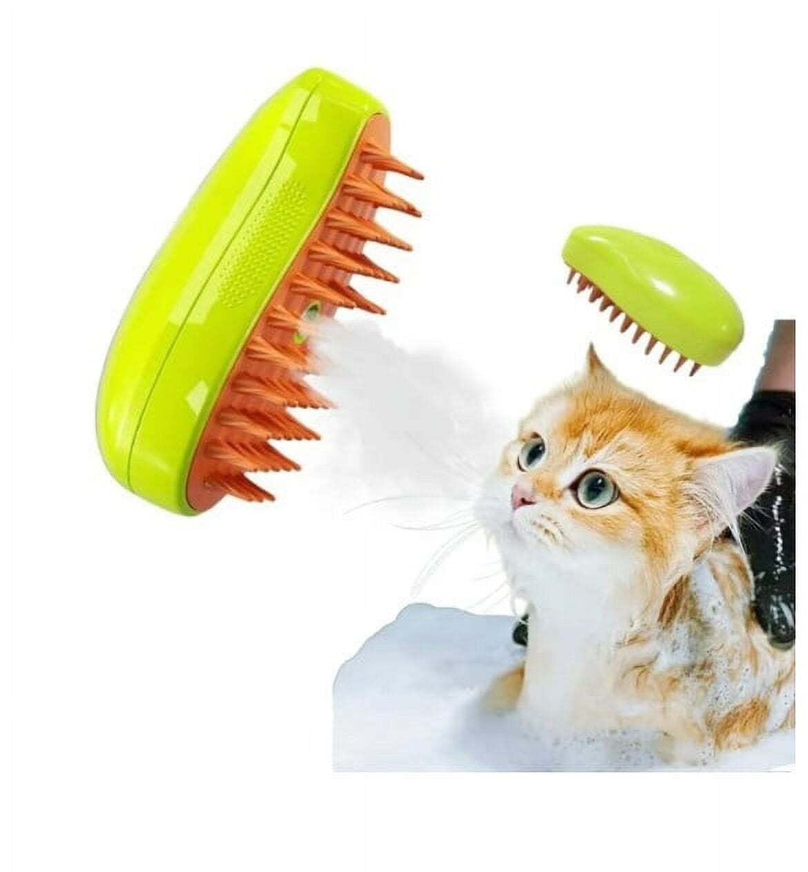 Steamy Pet Brush Cat Steam Brush with Release Button 3 In 1 Cat ...