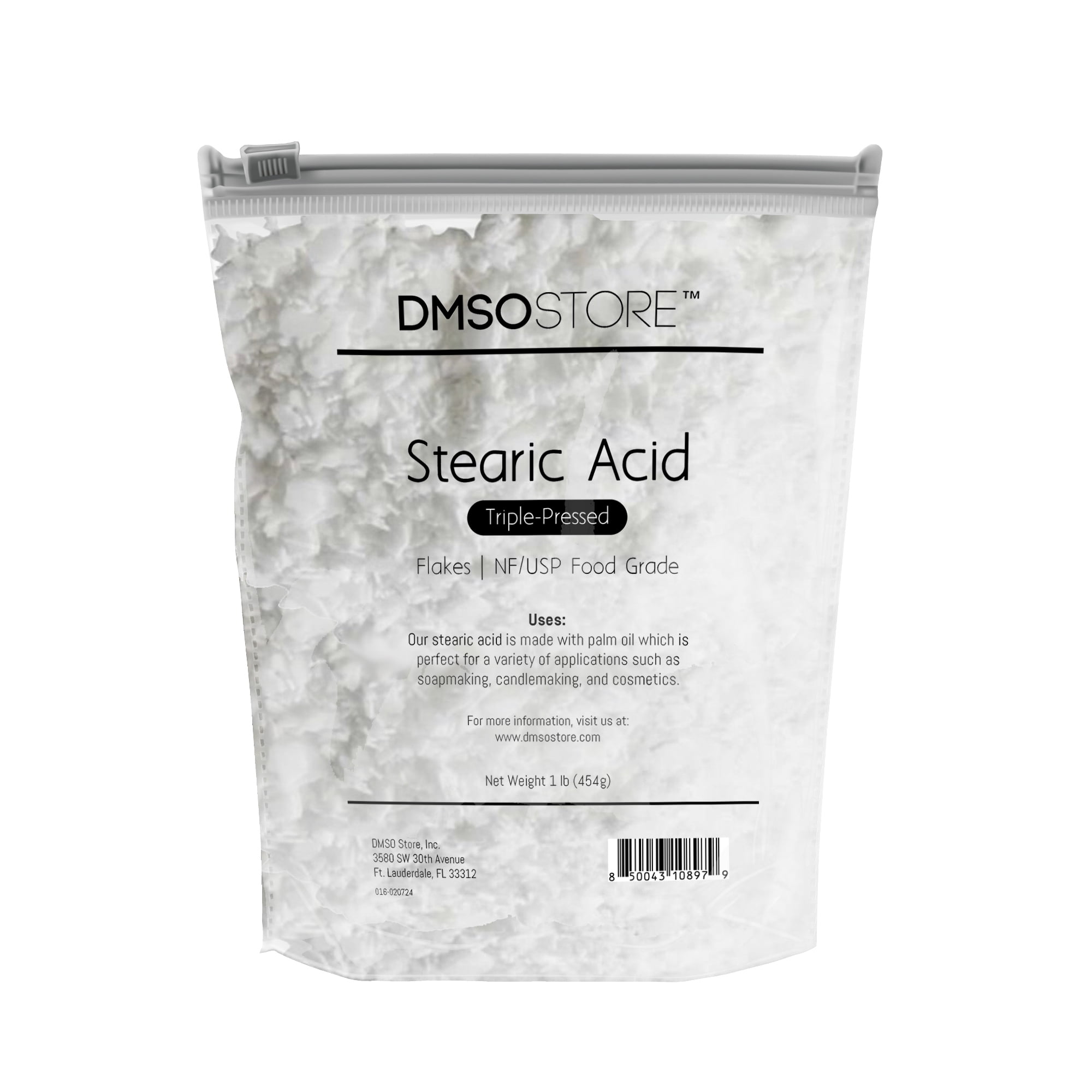 Stearic Acid 1 lb. White Flakes Triple Pressed NF/USP Food Grade ...