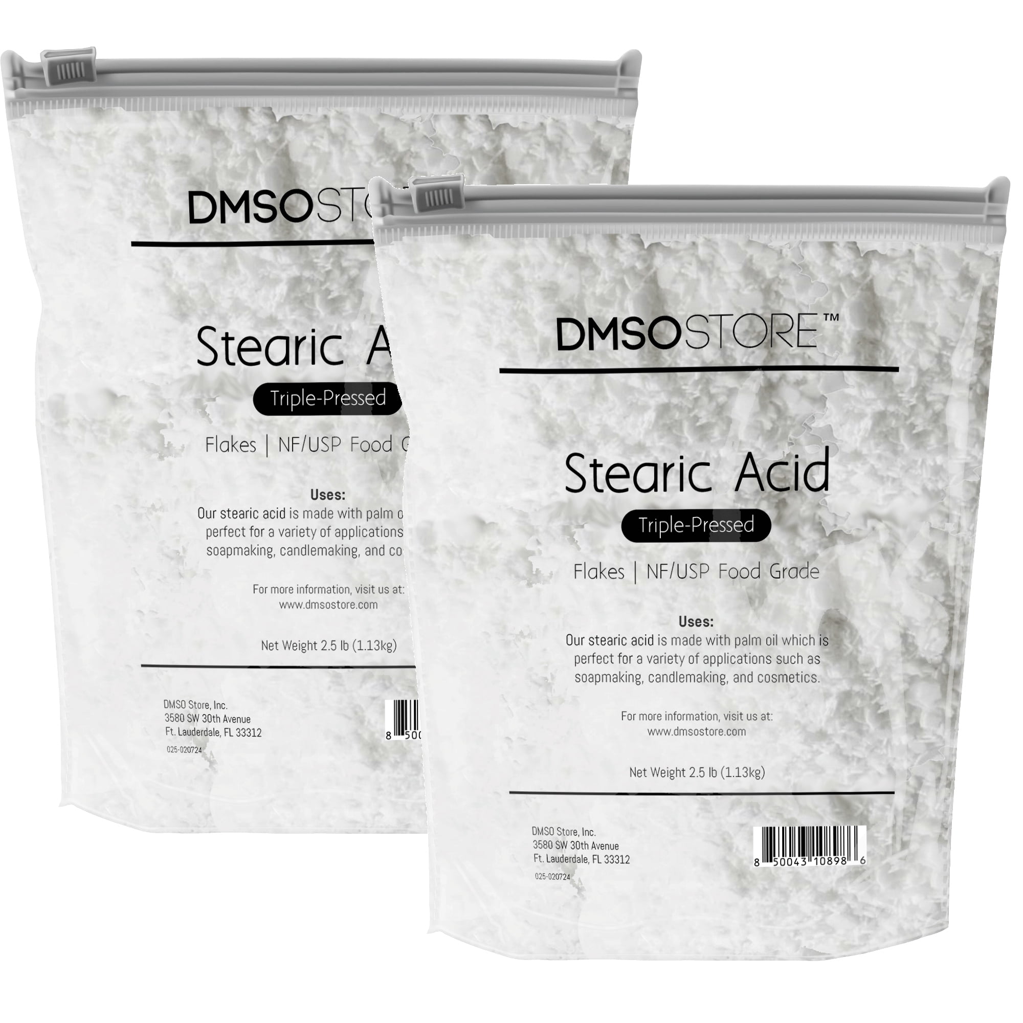 DMSO Store Stearic Acid, 5 lbs White Triple Pressed Flakes, NF USP Food ...