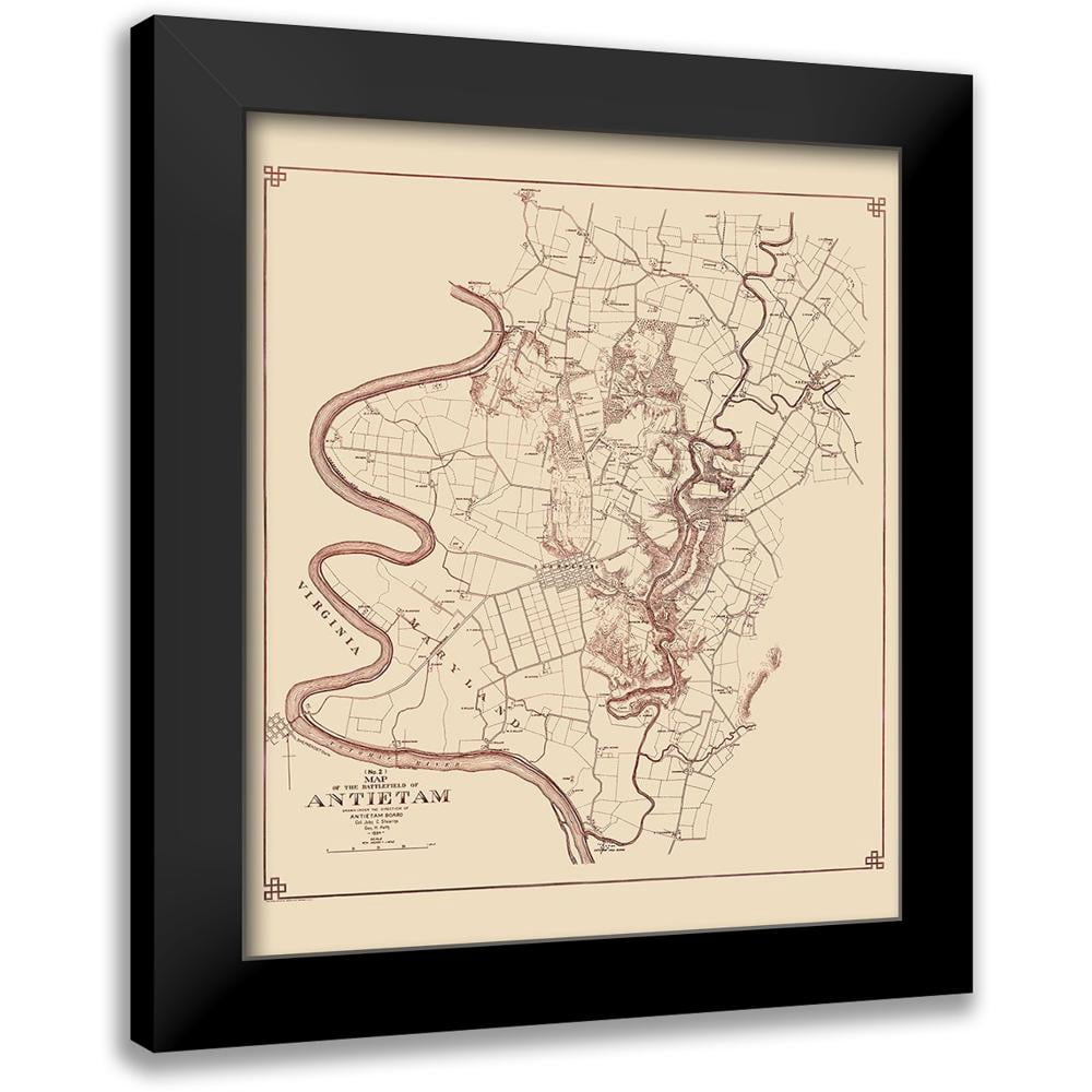Stearns 12x14 Black Modern Framed Museum Art Print Titled - Antietam No ...