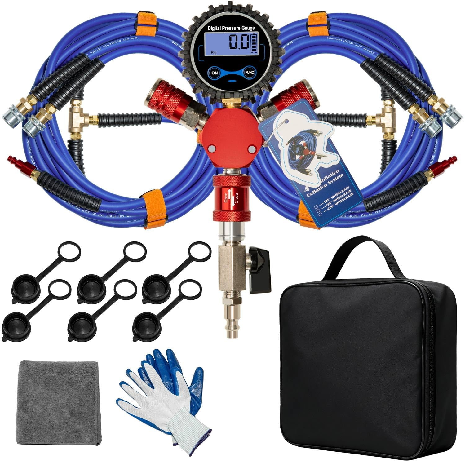 Steauty 4 Way Tire Inflator System, Fits Up to 155" Wheelbase, Rapid ...