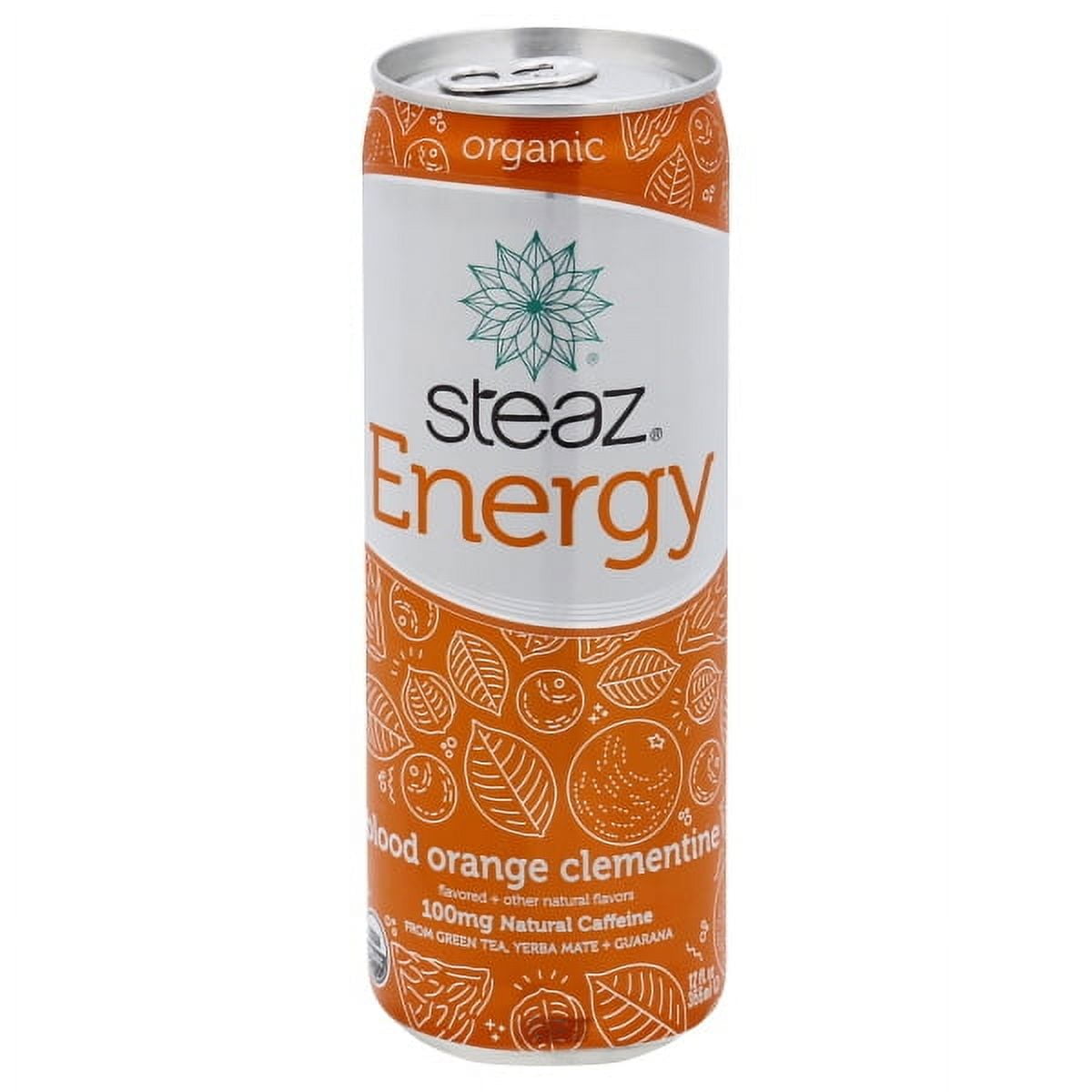 Steaz Energy Drink, Orange, 12 Fluid Ounce (Pack of 12) - Walmart.com