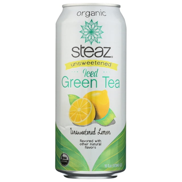 Steaz Iced Green Tea Unsweetened Lemon Flavor, 16 Fl Oz - Walmart.com