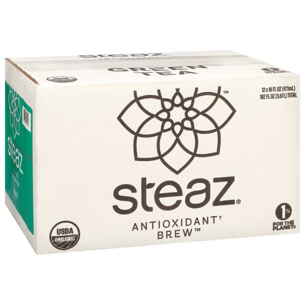 Steaz Organic Iced Teaz, Green Tea with Mint, 16 Ounce Cans - Walmart.com