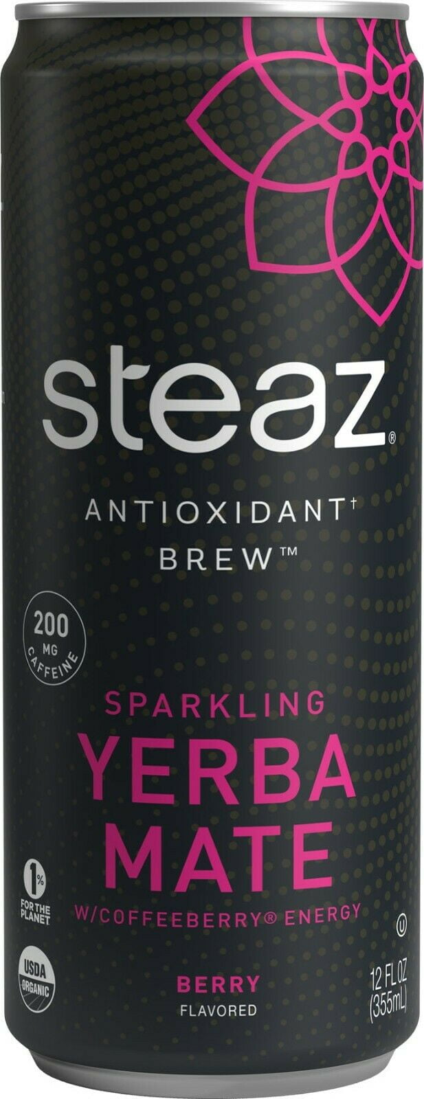 Steaz Sparkling Yerba Mate - Berry Flavored, 12 Ounce (Pack Of 12 ...