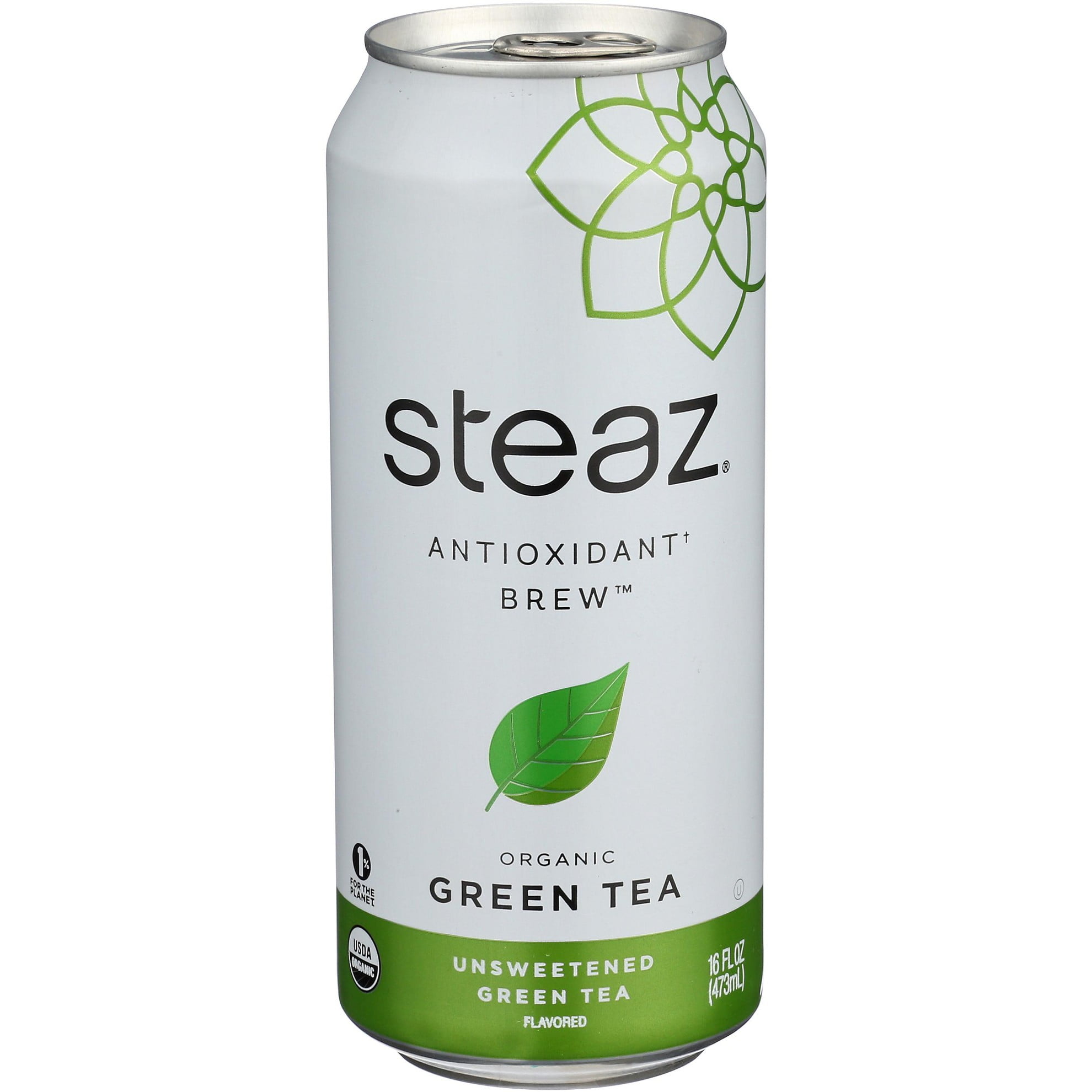 Steaz Unsweetened Green Tea 16 fl oz (Pack Of 12) - Walmart.com