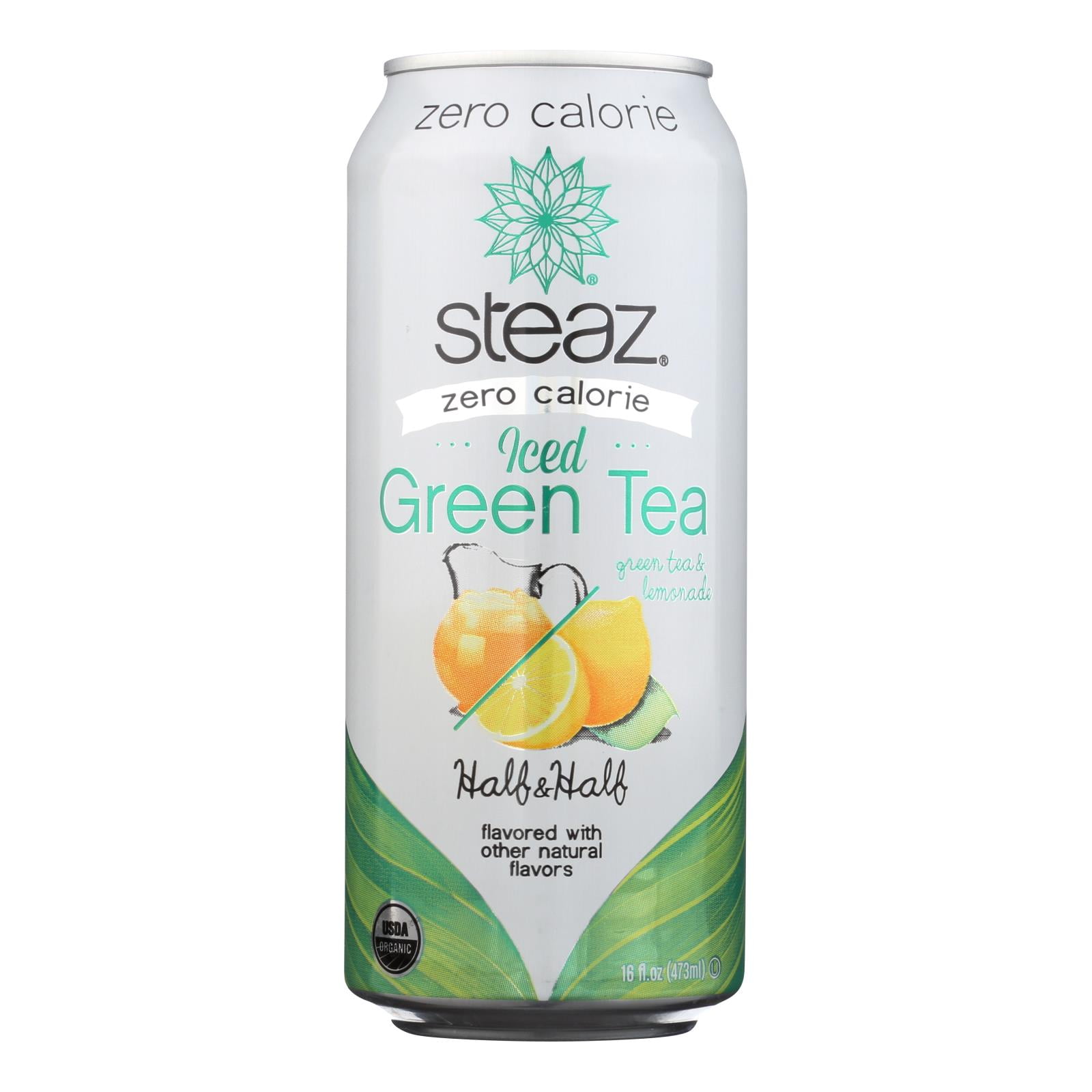 Steaz Zero Calorie Green Tea - Half and Half - Case of 12 - 16 Fl oz ...