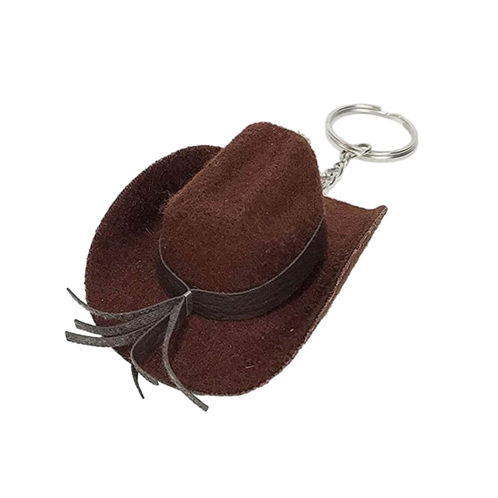 Stebcece Cowboy Hat Keychain Handmade Practical Keyrings Accessory with ...