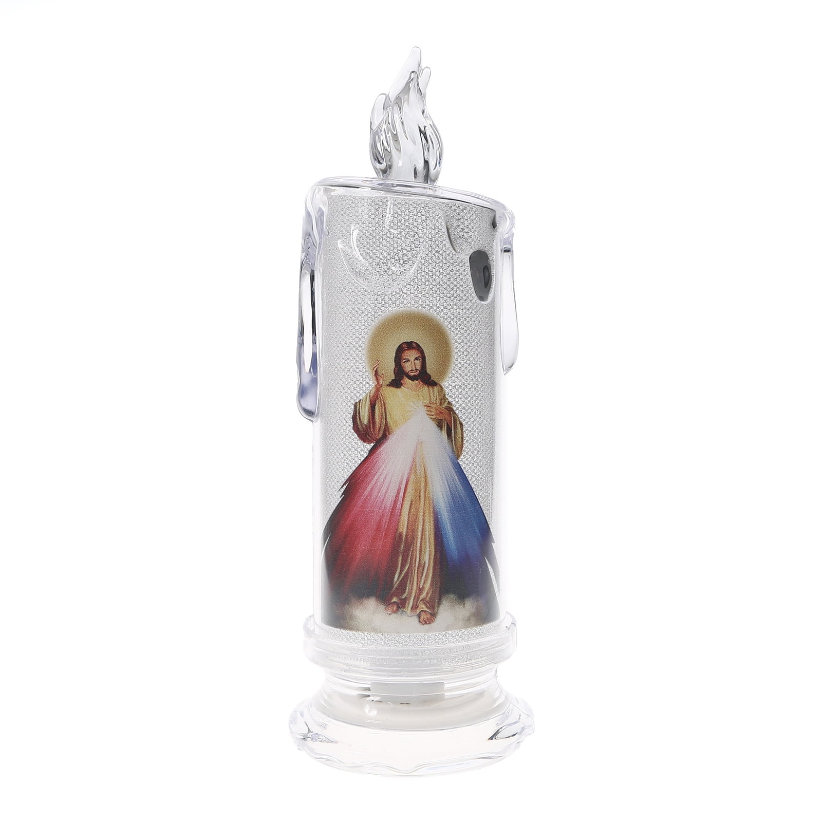 Stebcece Jesus Virgin Christ Candle Lamp Romantic Tealight Electronic ...