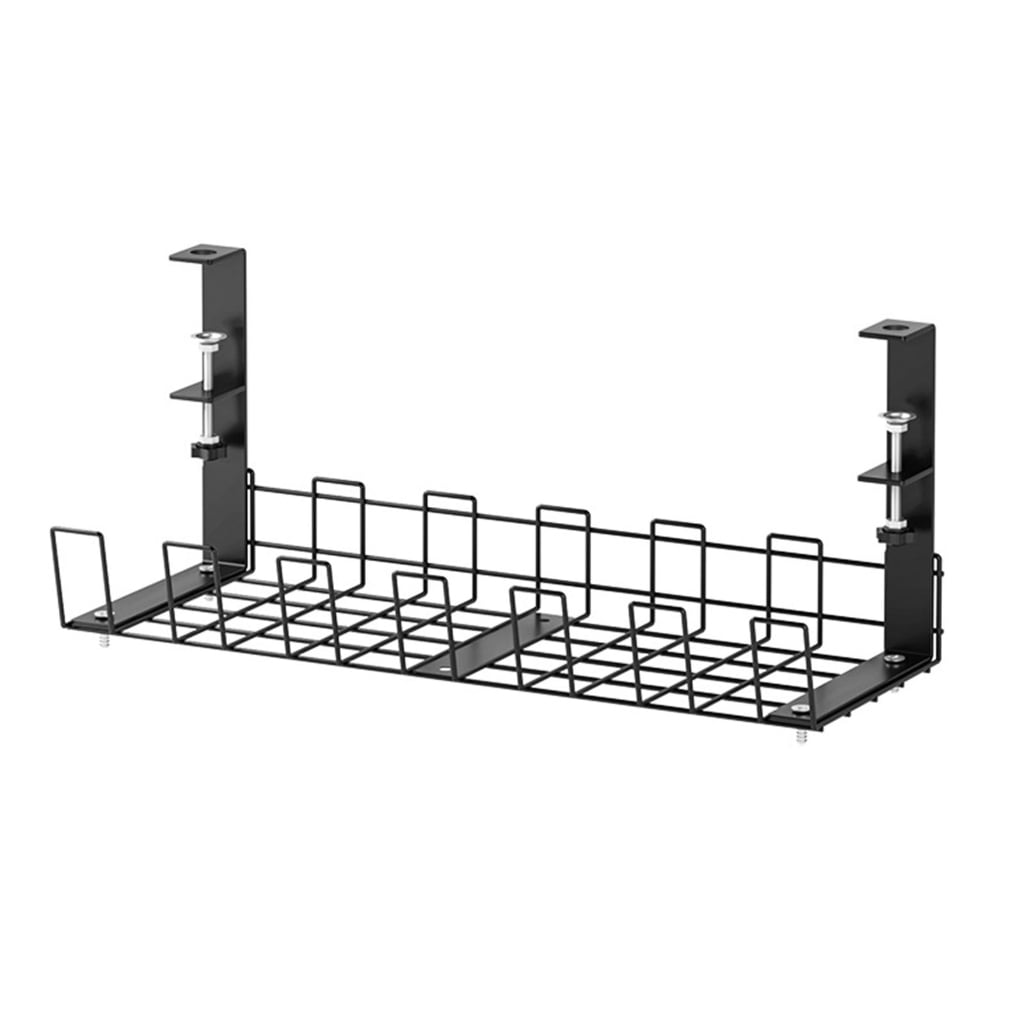 Stebcece No Drill Under Desk Cable Management Tray, Desk Wire ...