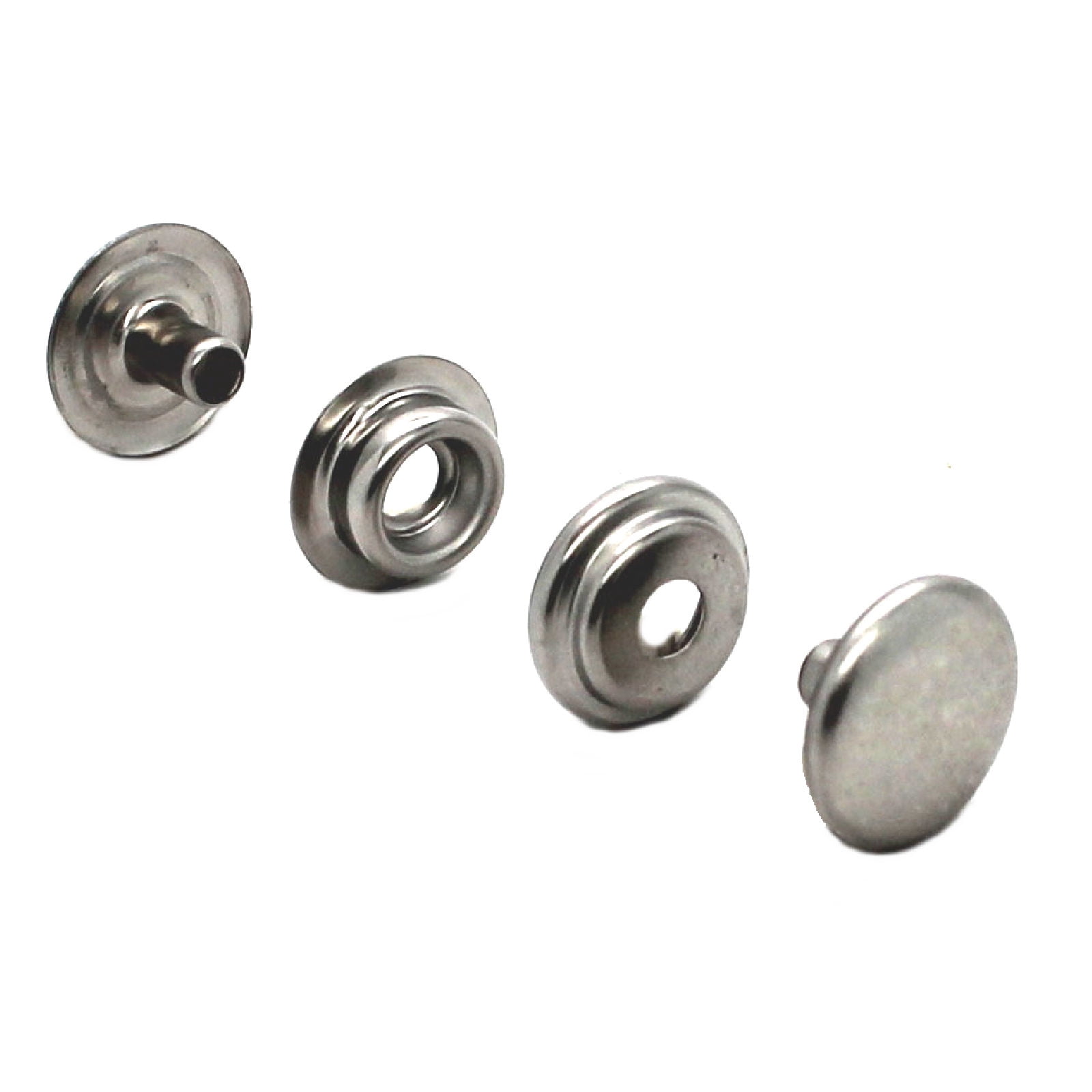 Stecksstore Line 24 Nickel Plated Steel Leathercraft Snaps 100 Pack ...