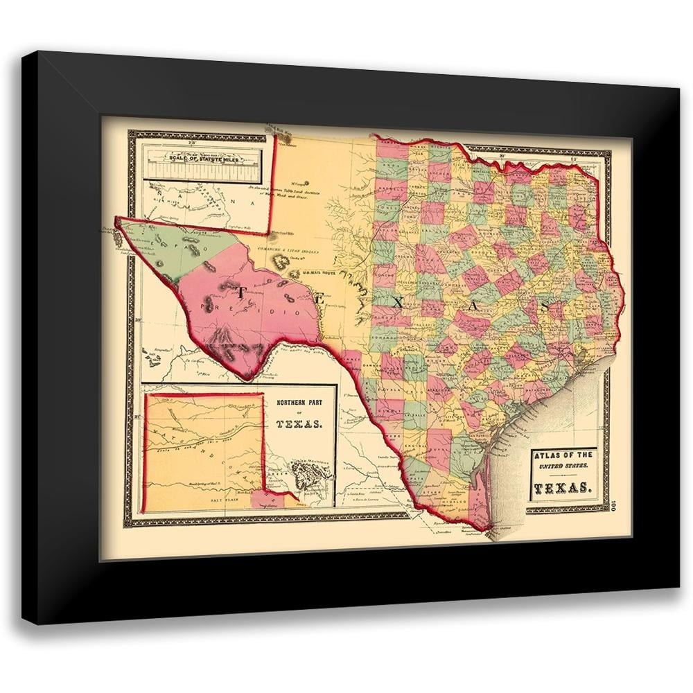 Stedman 24x19 Black Modern Framed Museum Art Print Titled - Texas ...